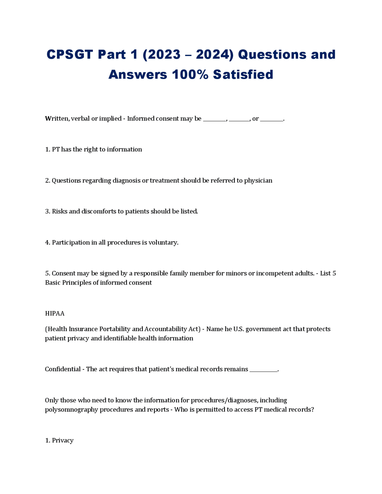 CPSGT Part 1 (2023 – 2024) Questions and Answers 100% Satisfied | Exams ...