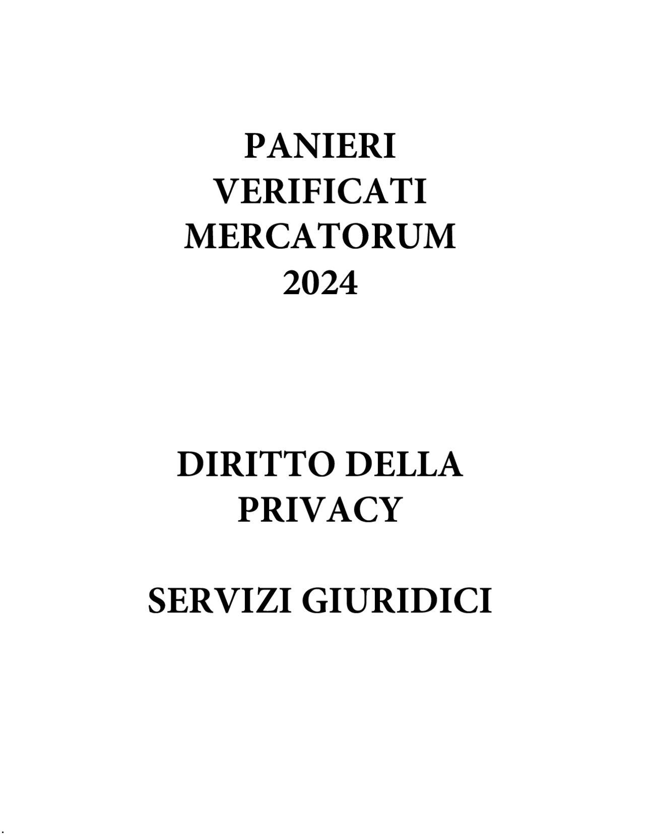 2024 Paniere Completo DIRITTO DELLA PRIVACY SERVIZI GIURIDICI ...