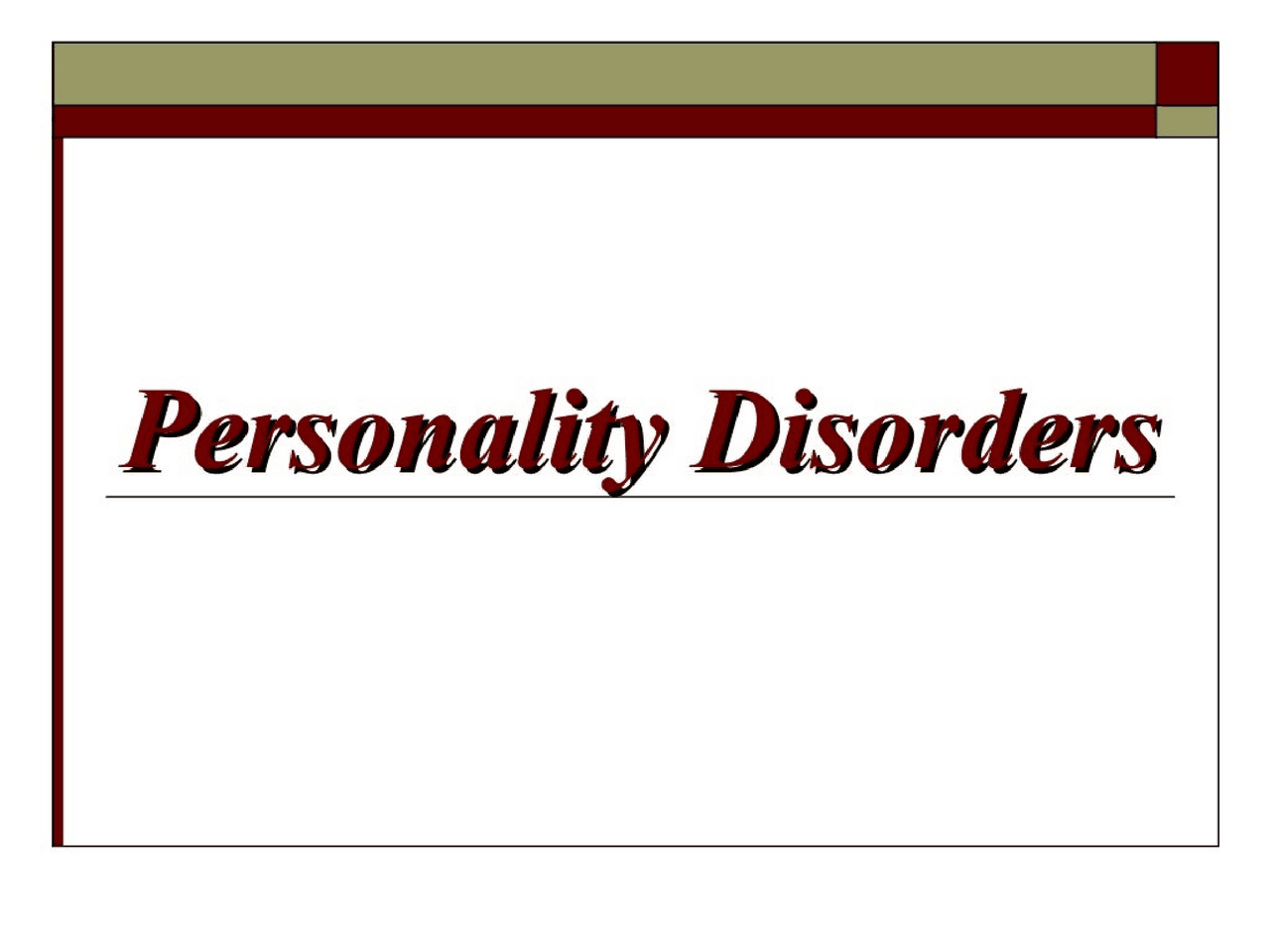 Personality-disorder- Summary notes. | Study notes Nursing | Docsity
