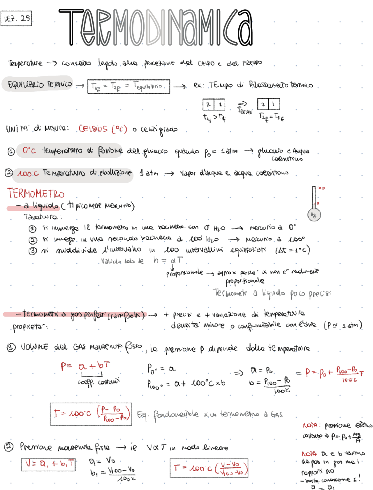Termodinamica di Fisica 1 | Appunti di Termodinamica | Docsity