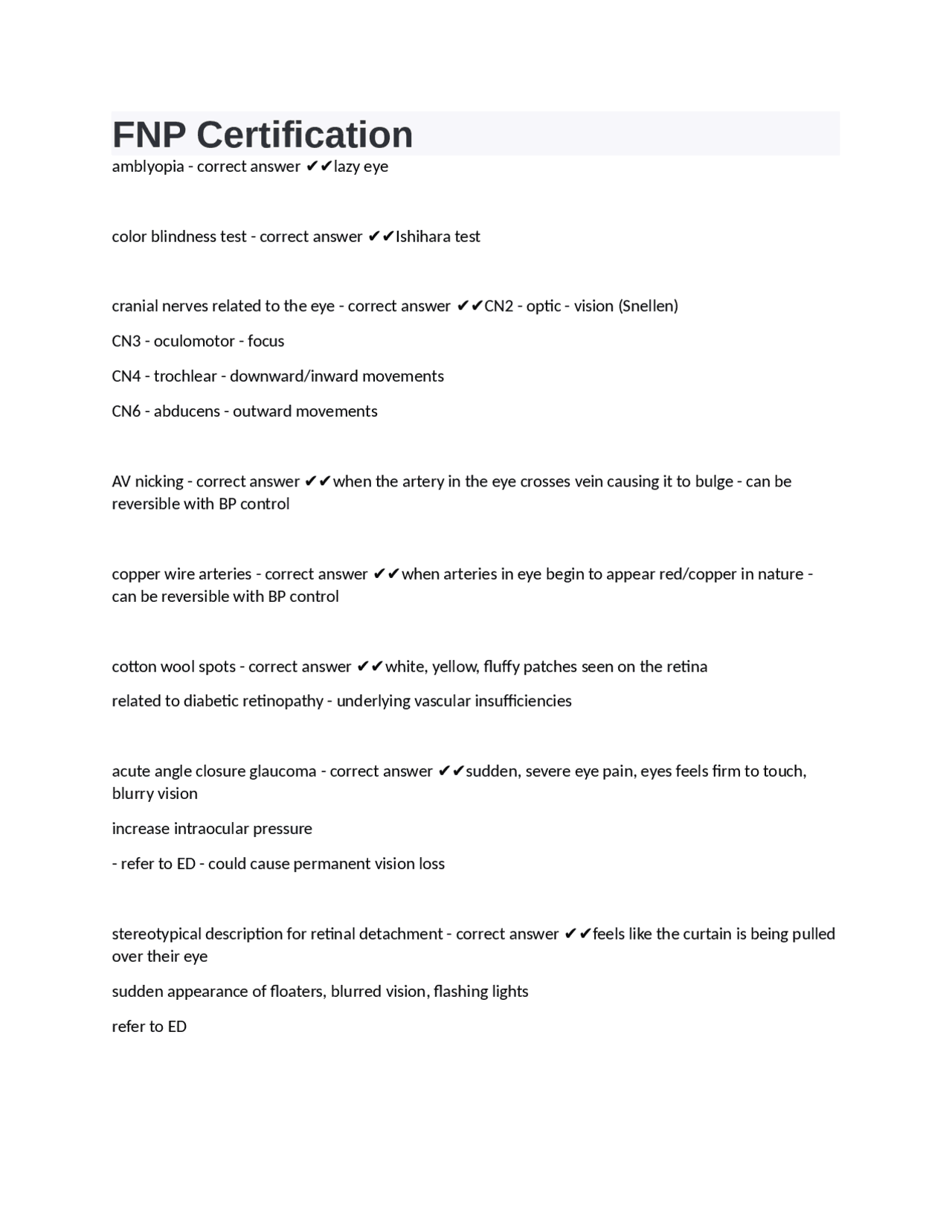 FNP Certification questions with complete solutions | Exams Nursing ...