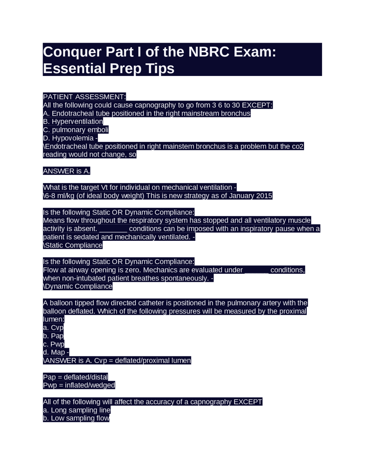 Conquer Part I of the NBRC Exam: Essential Prep Tips | Exams Nursing ...