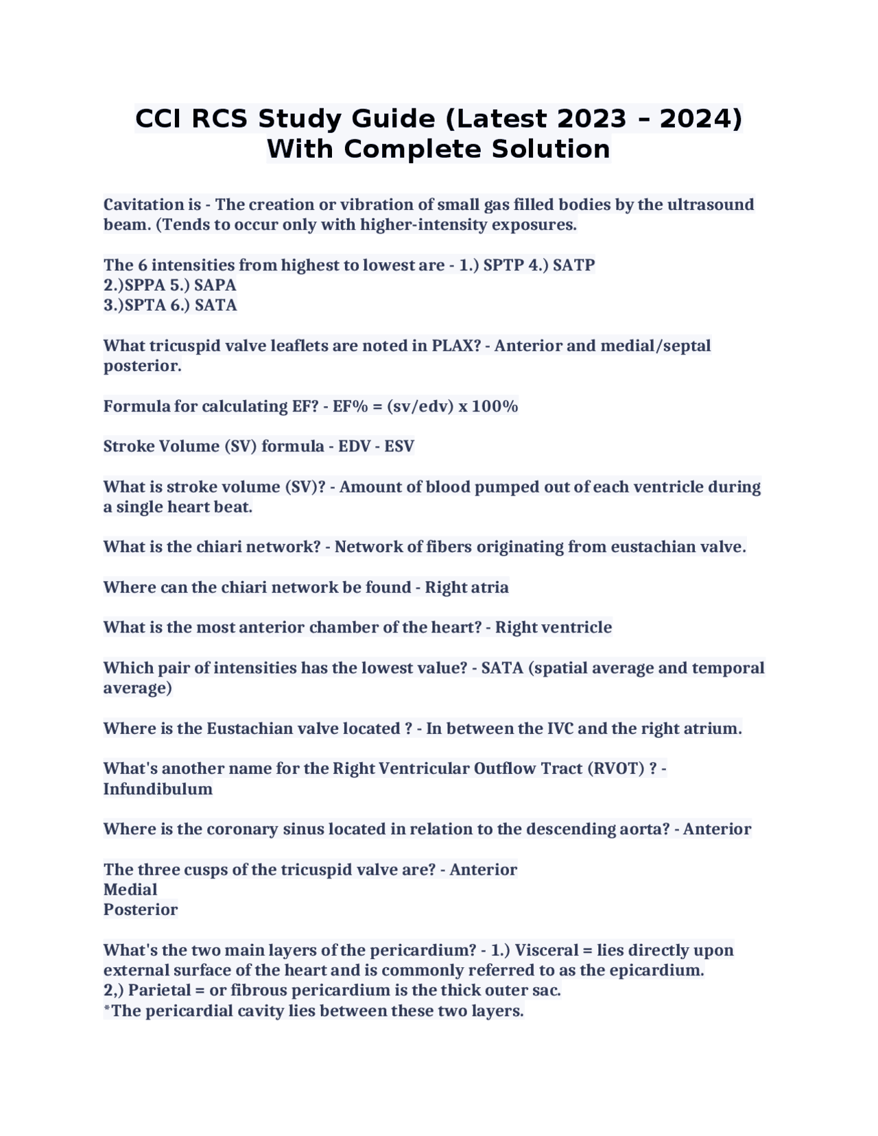 CCI RCS Study Guide (Latest 2023 – 2024) With Complete Solution | Exams ...