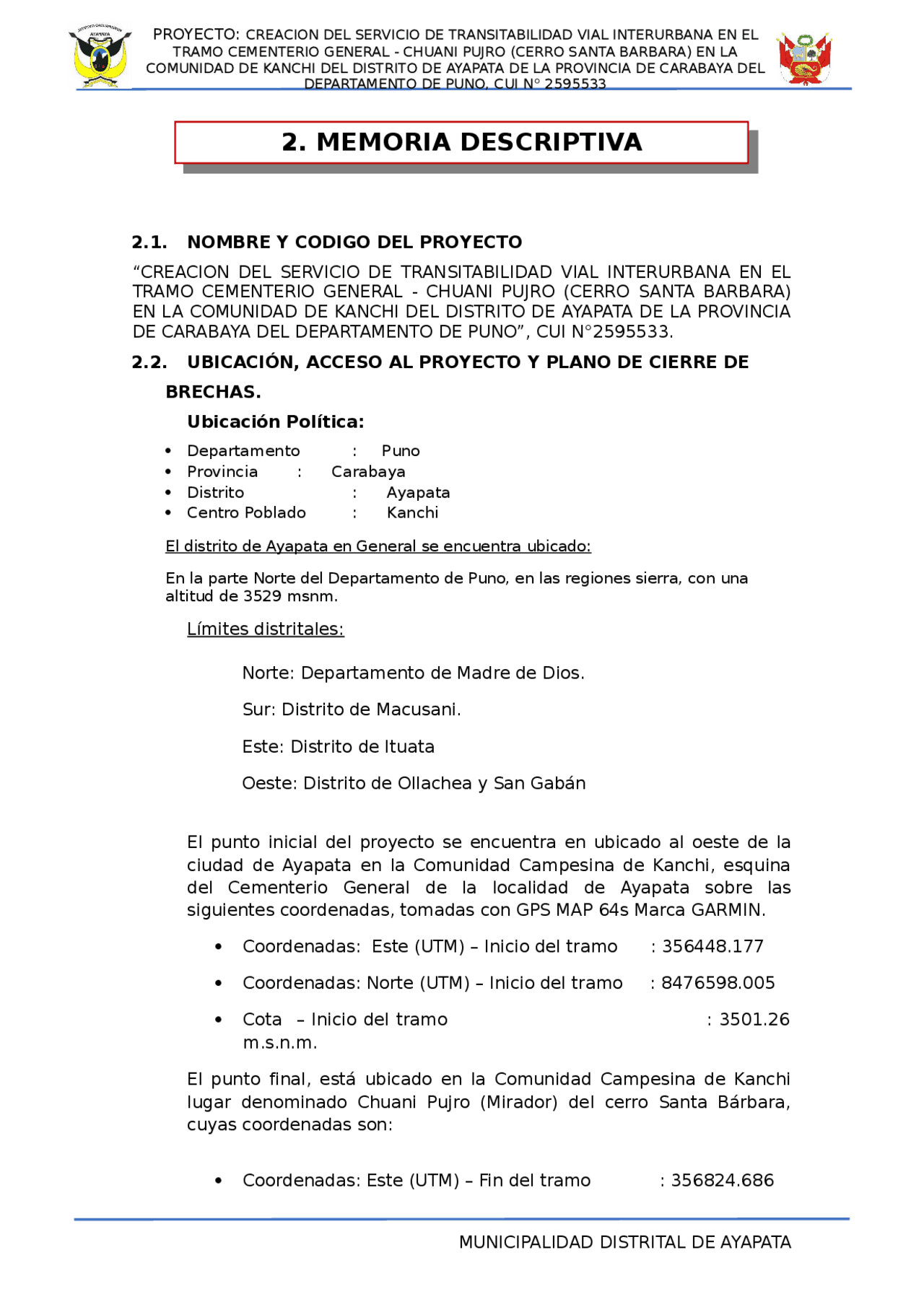 Memoria descriptiva de obra | Resúmenes de Construcción | Docsity