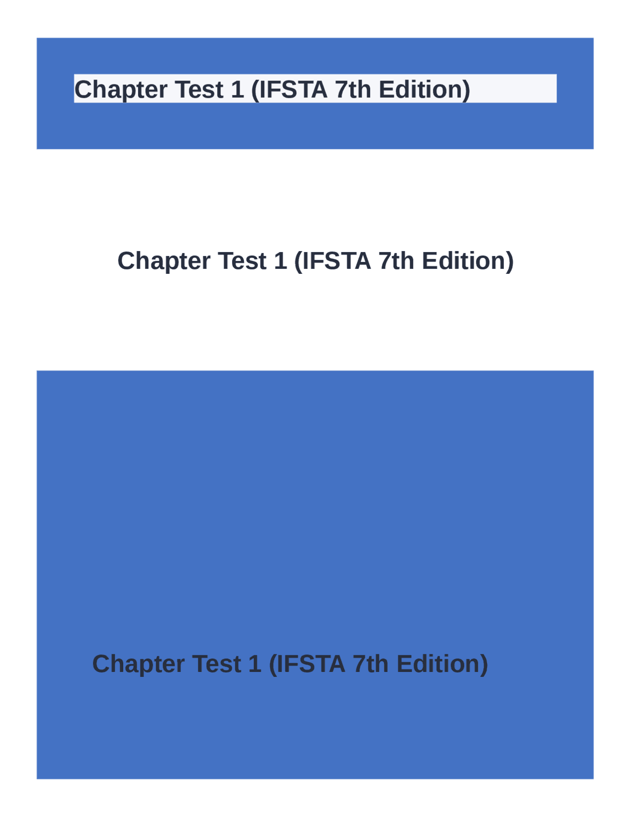 Chapter Test 1 (IFSTA 7th Edition) with 100% correct answers rated A+ ...