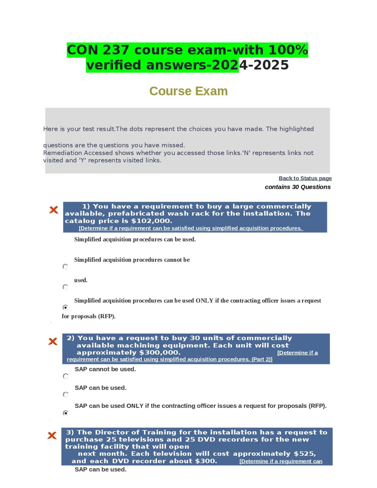 CON 237 course exam-with 100% verified answers-2024-2025.docx | Exams ...