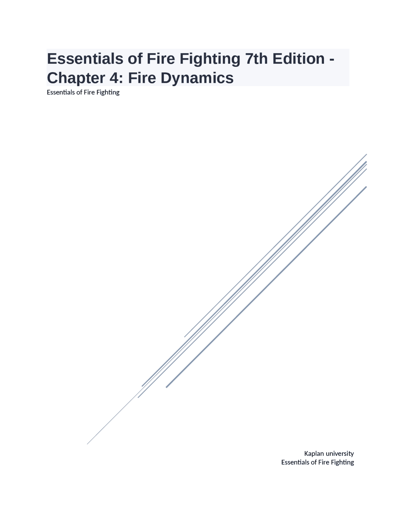 Essentials of Fire Fighting 7th Edition - Chapter 4: Fire Dynamics ...