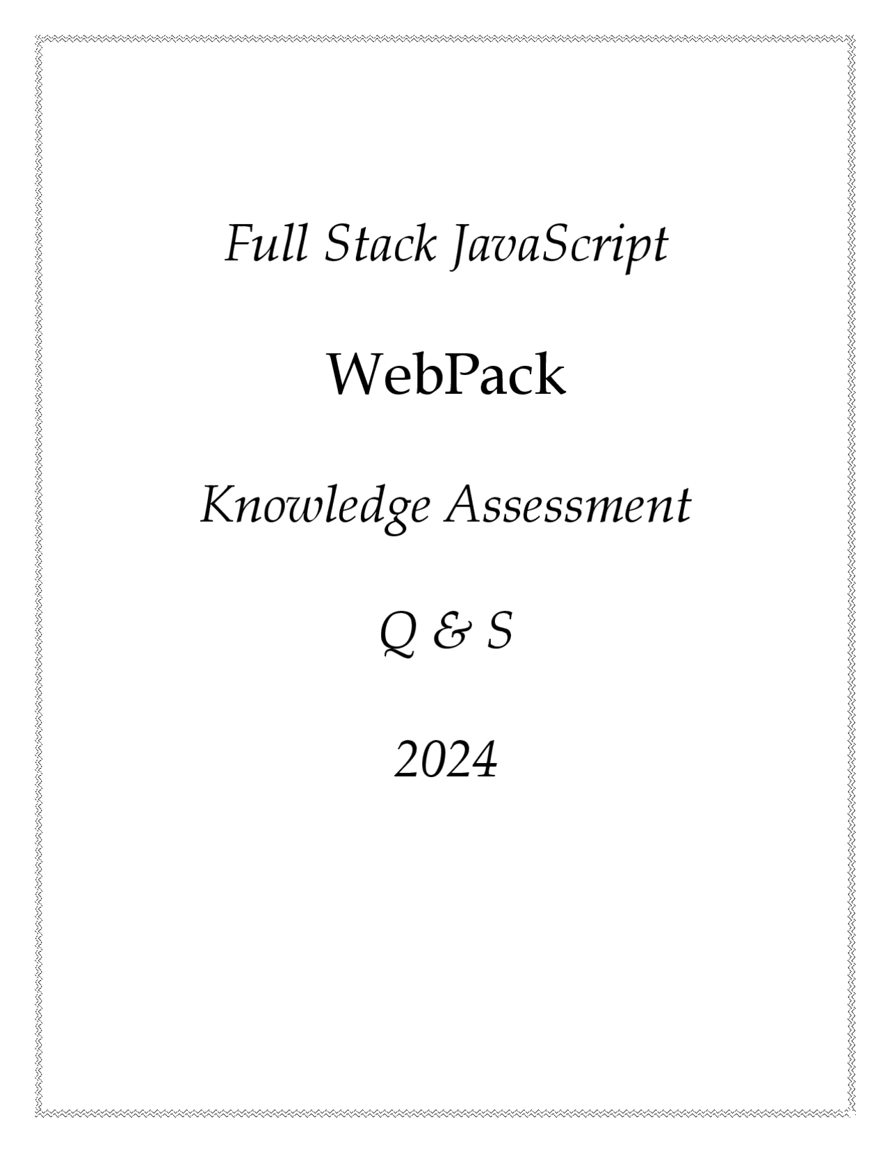 Webpack: A Comprehensive Guide | Exams Programming Languages | Docsity
