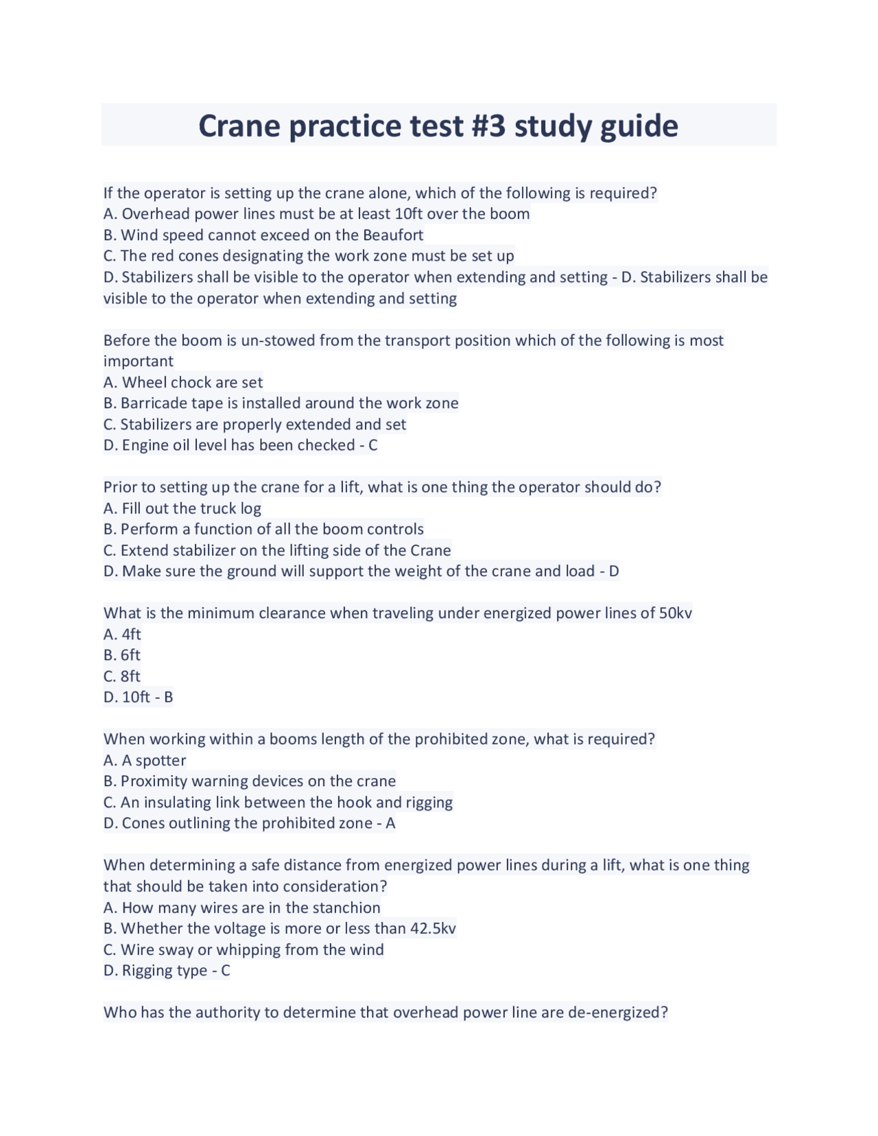 Articulating Boom Crane Safety and Operation | Exams Operating Systems | Docsity