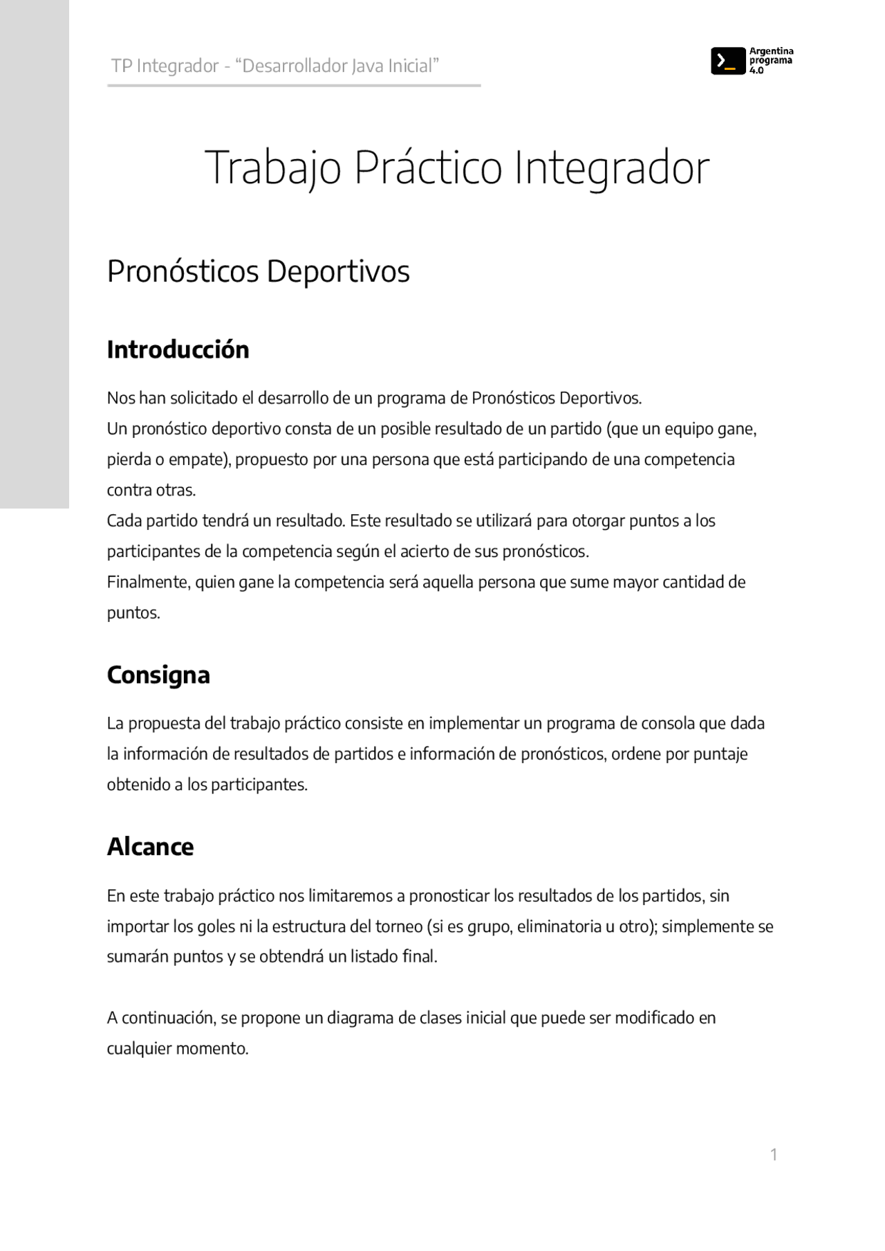 Trabajo practico Integrador | Ejercicios de Informática | Docsity