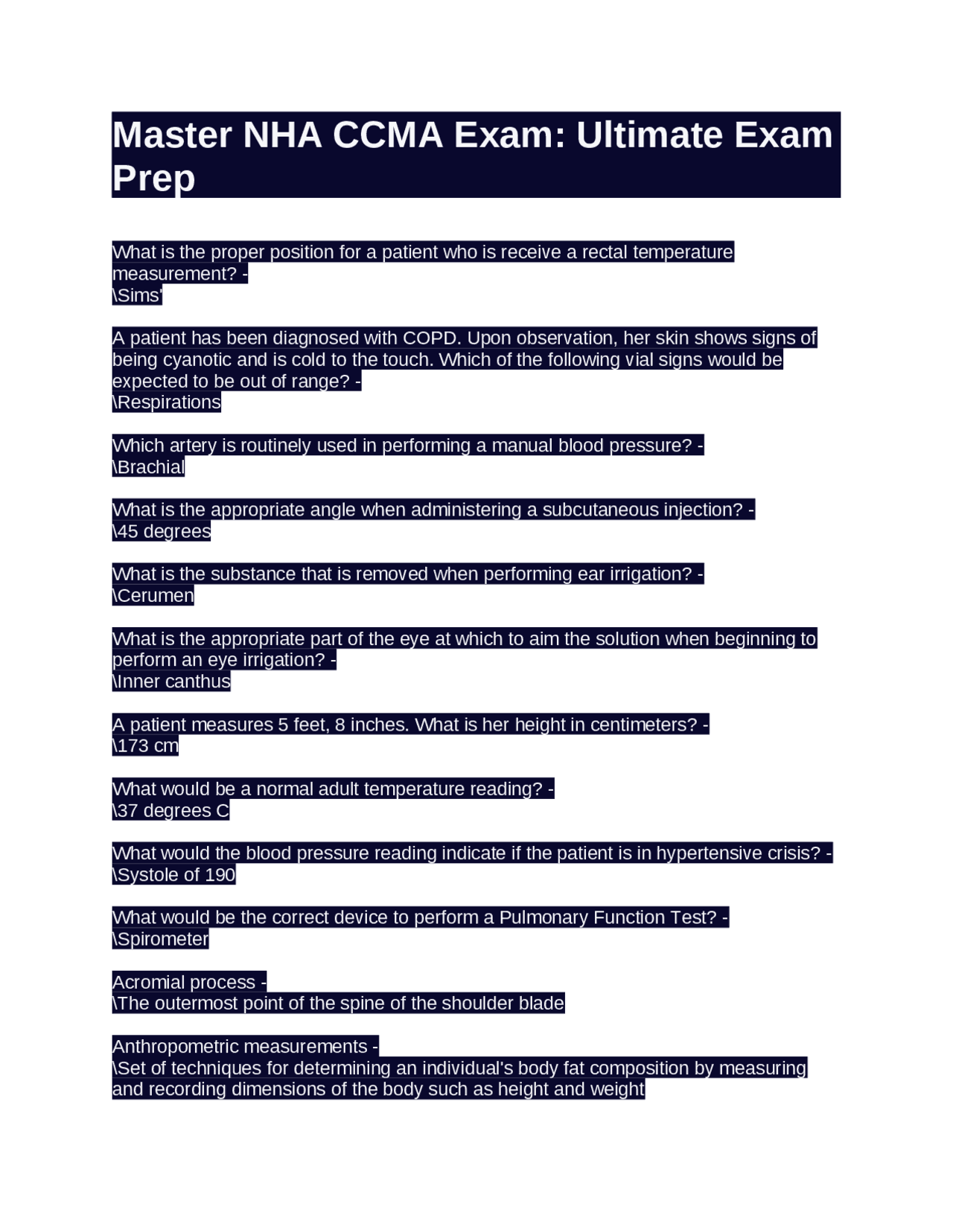 Master NHA CCMA Exam: Ultimate Exam Prep | Exams Clinical Medicine ...