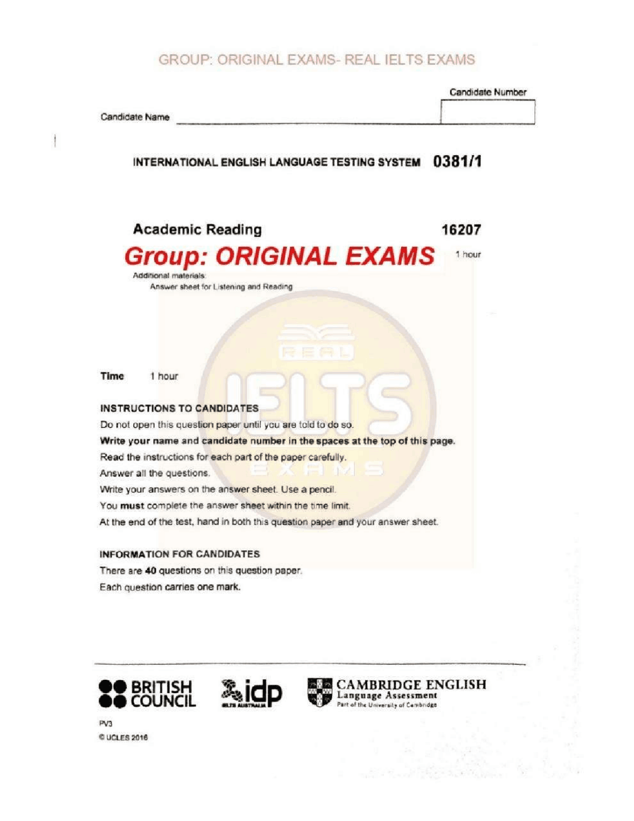 INTERNATIONAL ENGLISH LANGUAGE REAL IELTS EXAM 2024-2025 | Exams ...