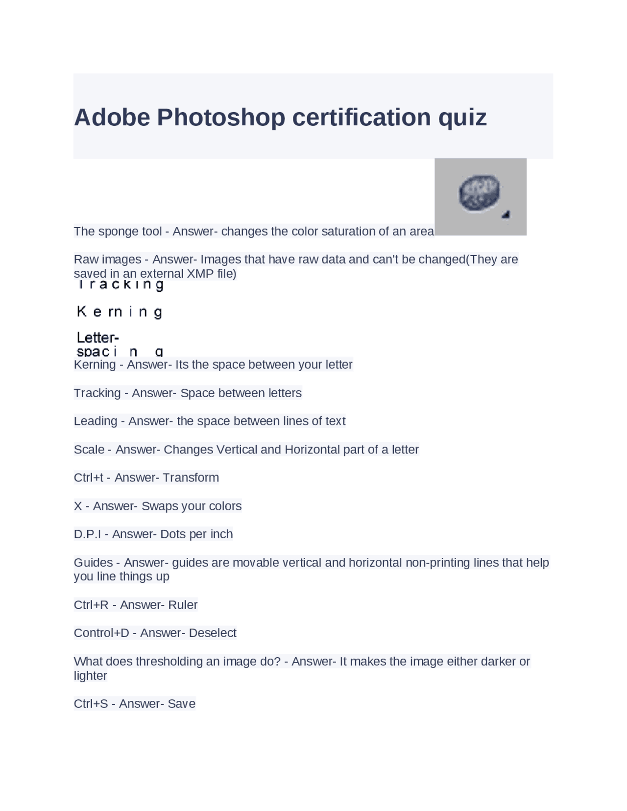 Adobe Photoshop certification quiz with complete solutions | Exams ...