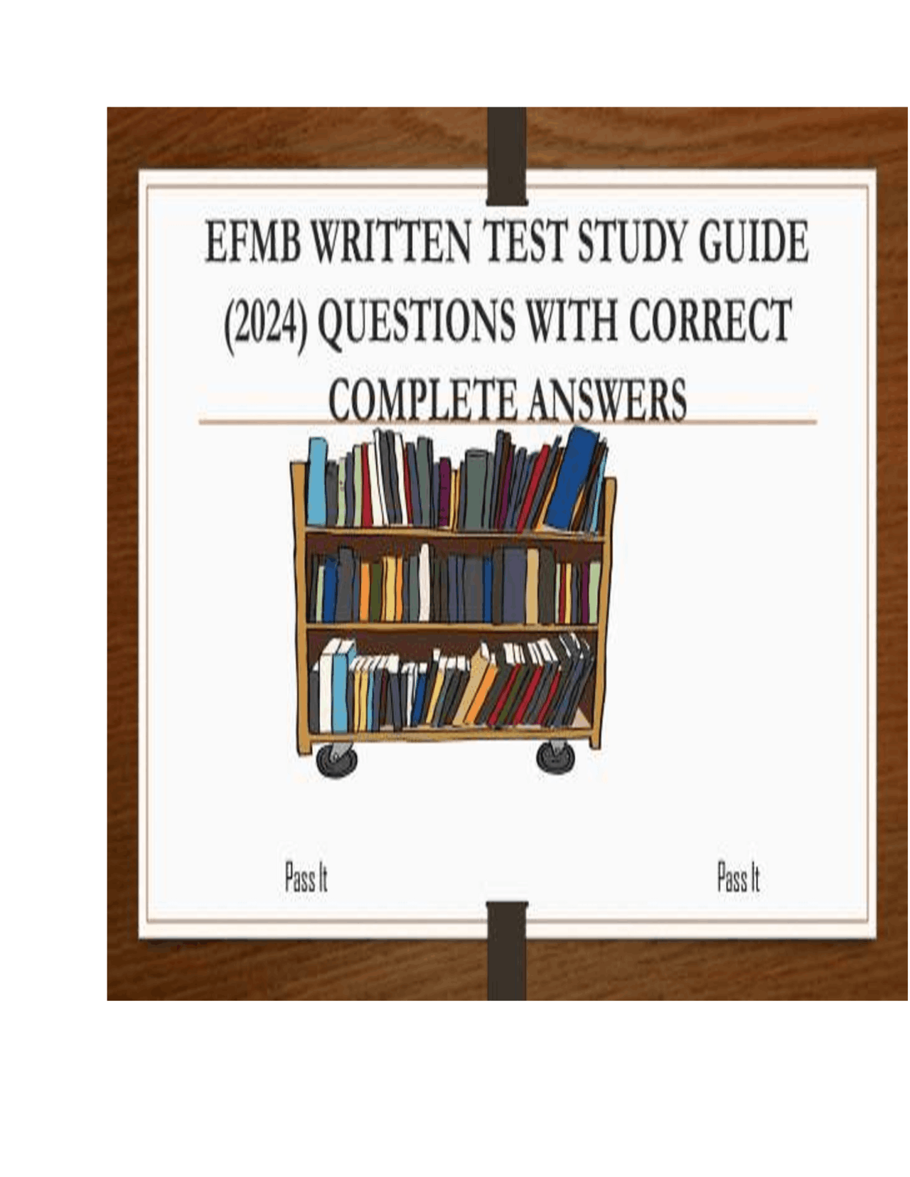 EFMB WRITTEN TEST STUDY GUIDE (2024) QUESTIONS WITH 100% CORRECT ...