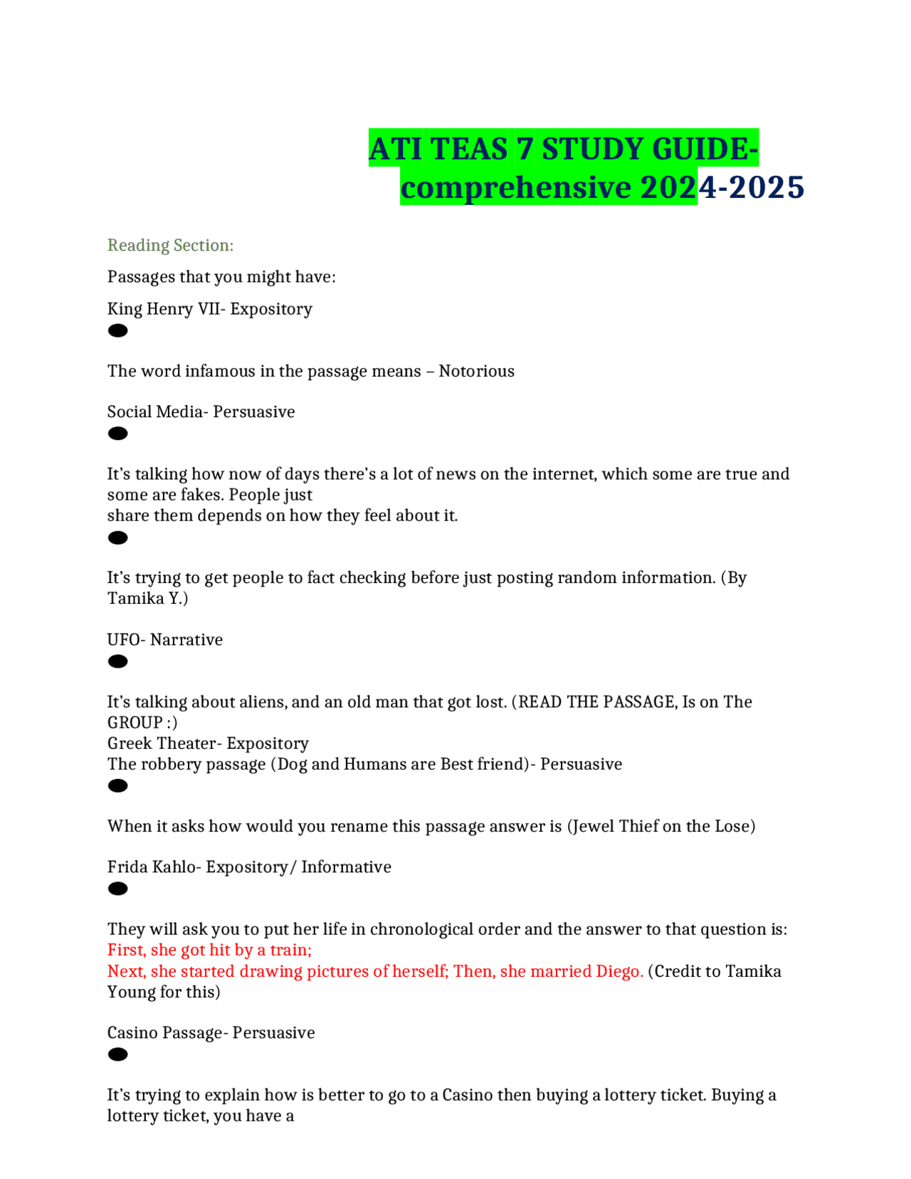 ATI TEAS 7 STUDY GUIDE-comprehensive 2024-2025.docx | Exams Nursing ...