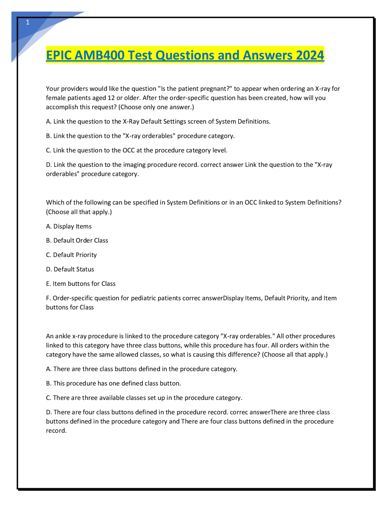 Epic Flowsheet Configuration | Exams Nursing | Docsity