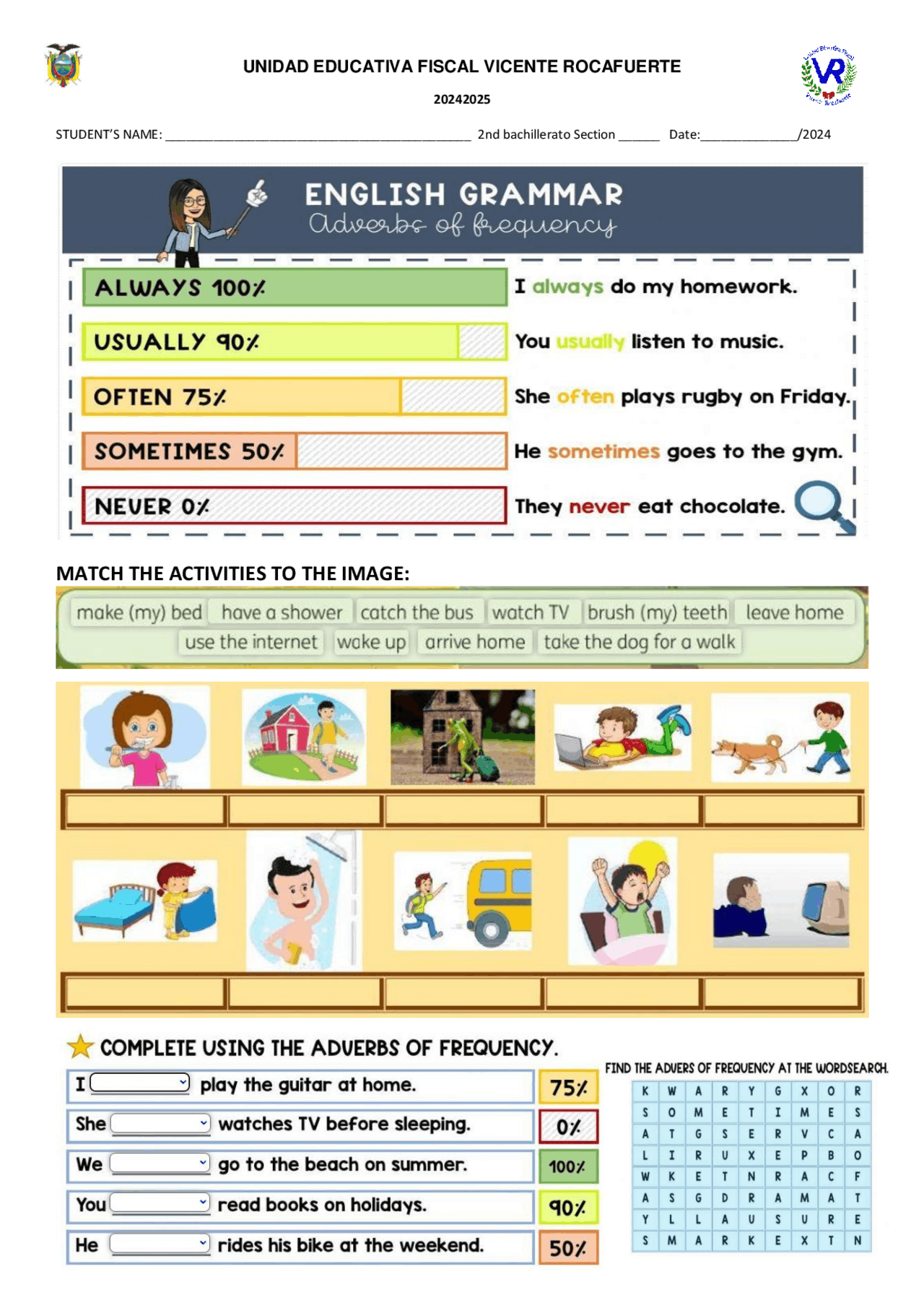 Verb of frequency learn frequency verbs to be able to make se Centences ...