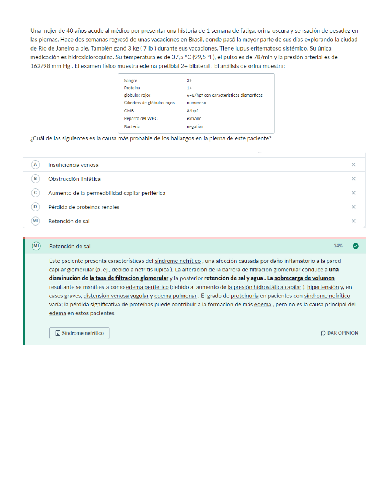 PREGUNTAS MEDICINA INTERNA - AMBOSS | Ejercicios de Medicina Interna | Docsity