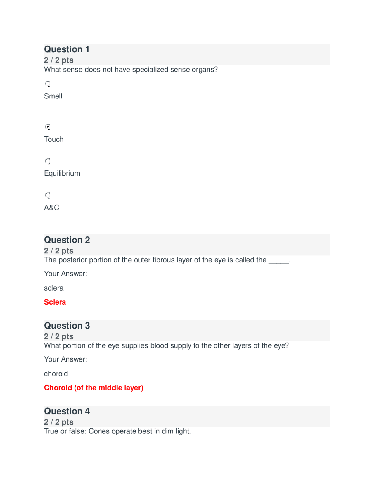 BIOD 152 Module 3 Exam Essential Human Anatomy & Physiology II: Portage ...