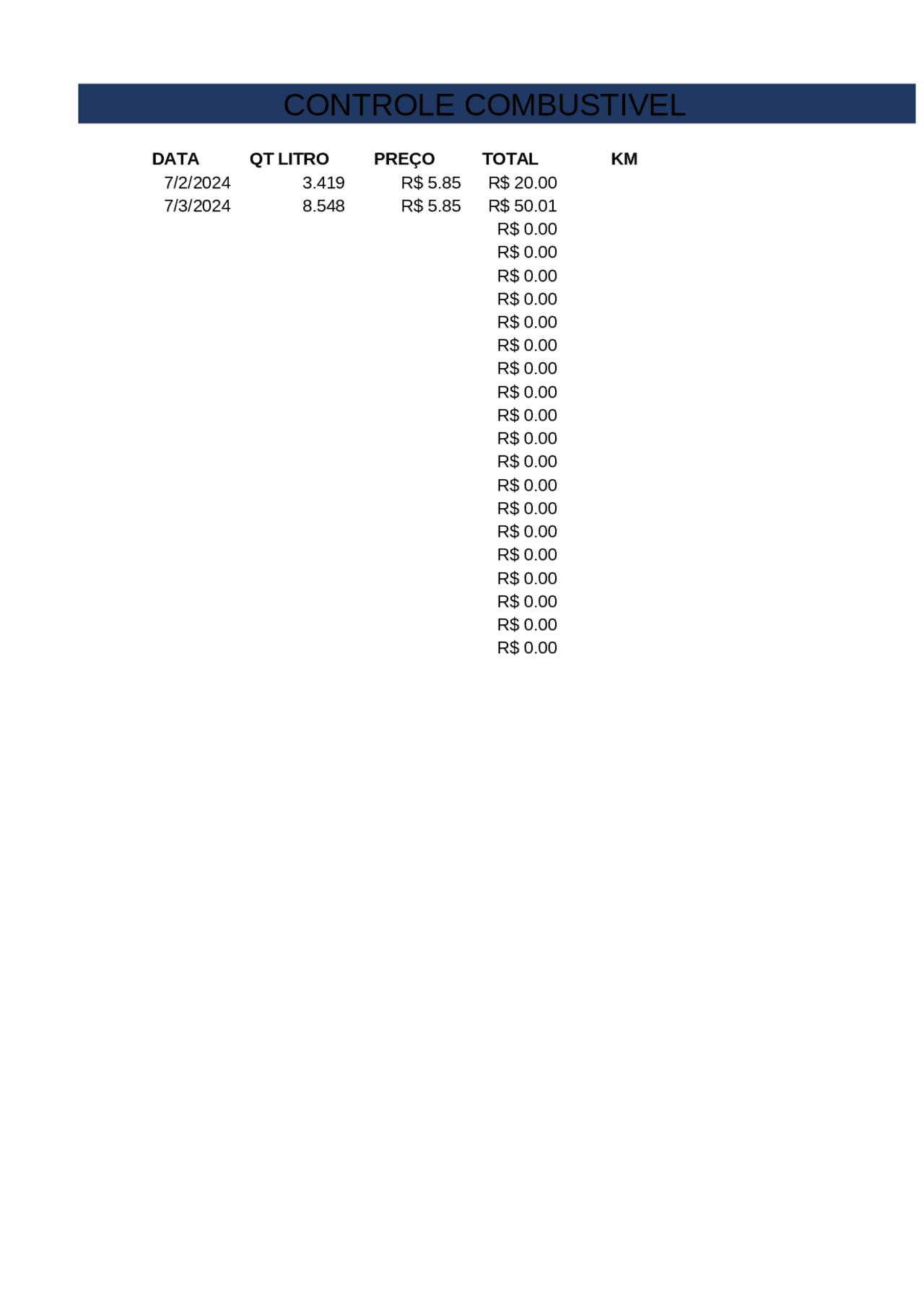 PLANILHA DE GASTOS EXCEL | Resumos Matemática | Docsity