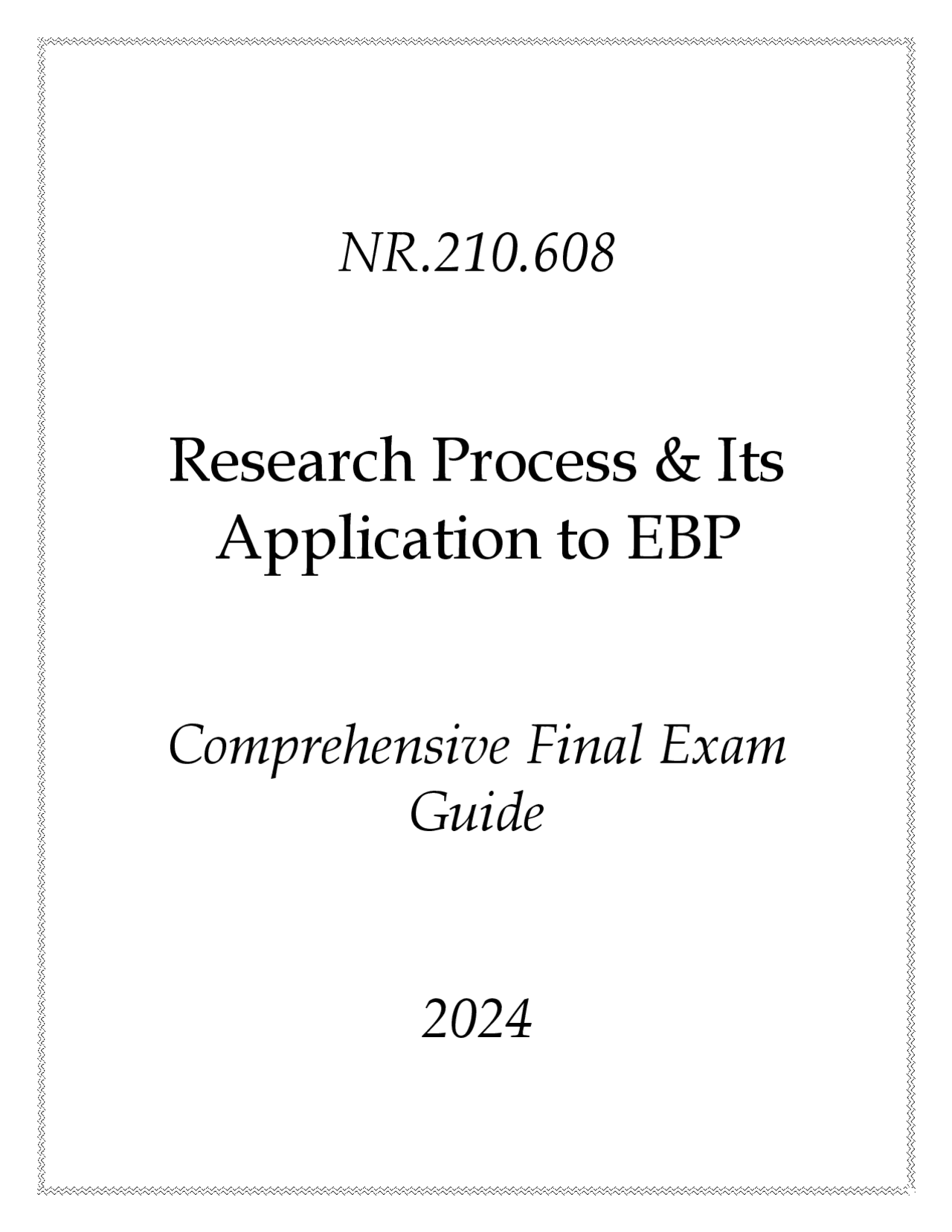 (JHU) NR.210.608 Research Process & Its Application to EBP ...