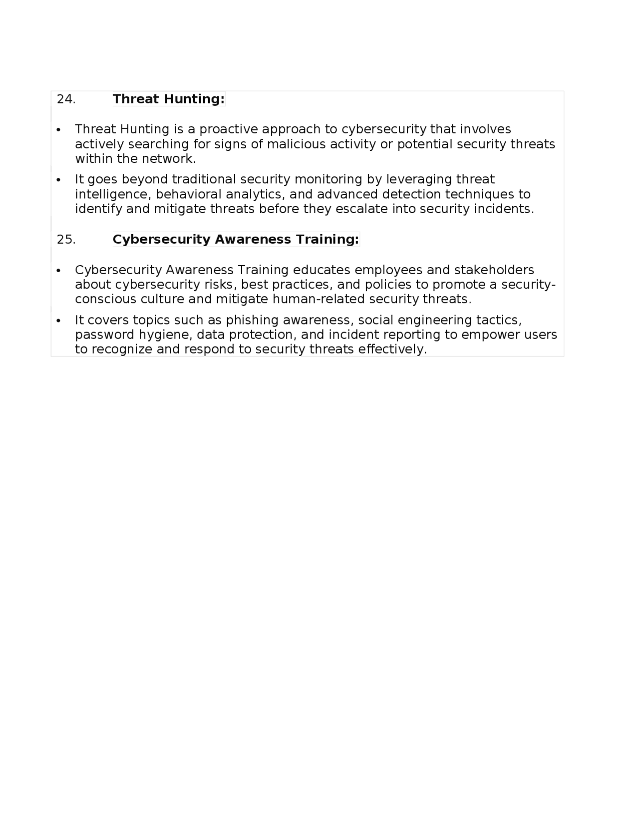 Definition of Threat Hunting .. | Summaries Network security | Docsity