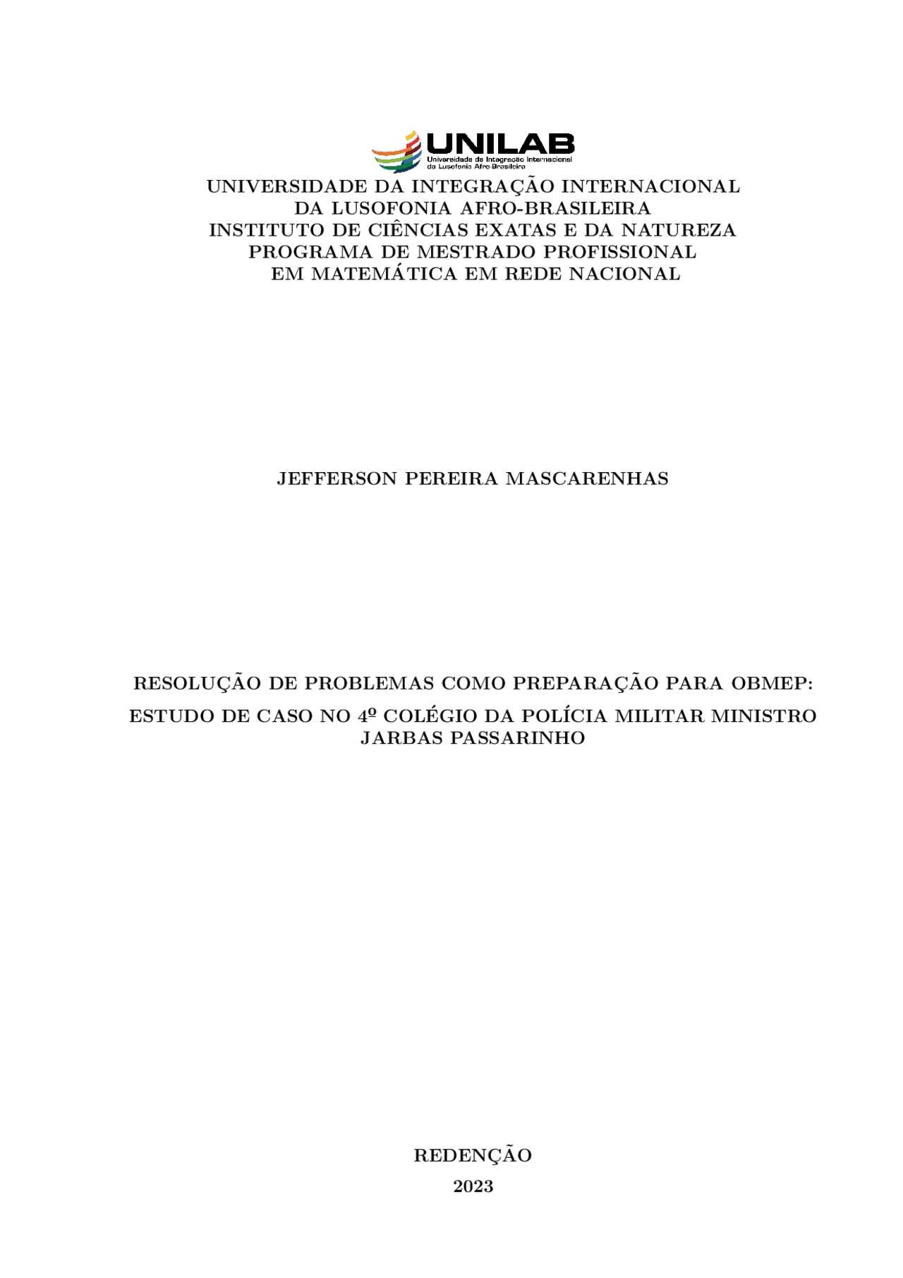UM ESTUDO DOS CONTEÚDOS AVALIADOS NA OBMEP EM RELAÇÃO ÀS COMPETÊNCIAS ...
