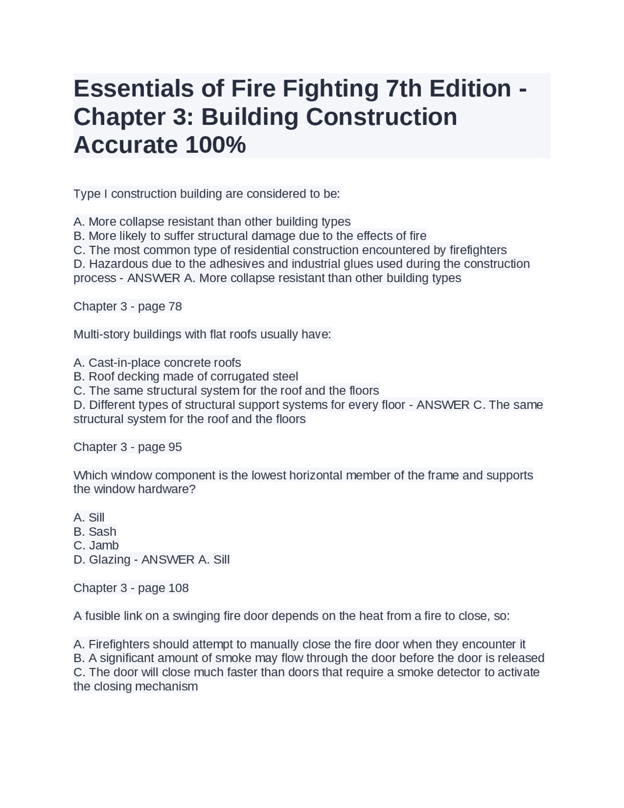 Essentials of Fire Fighting 7th Edition - Chapter 3: Building ...