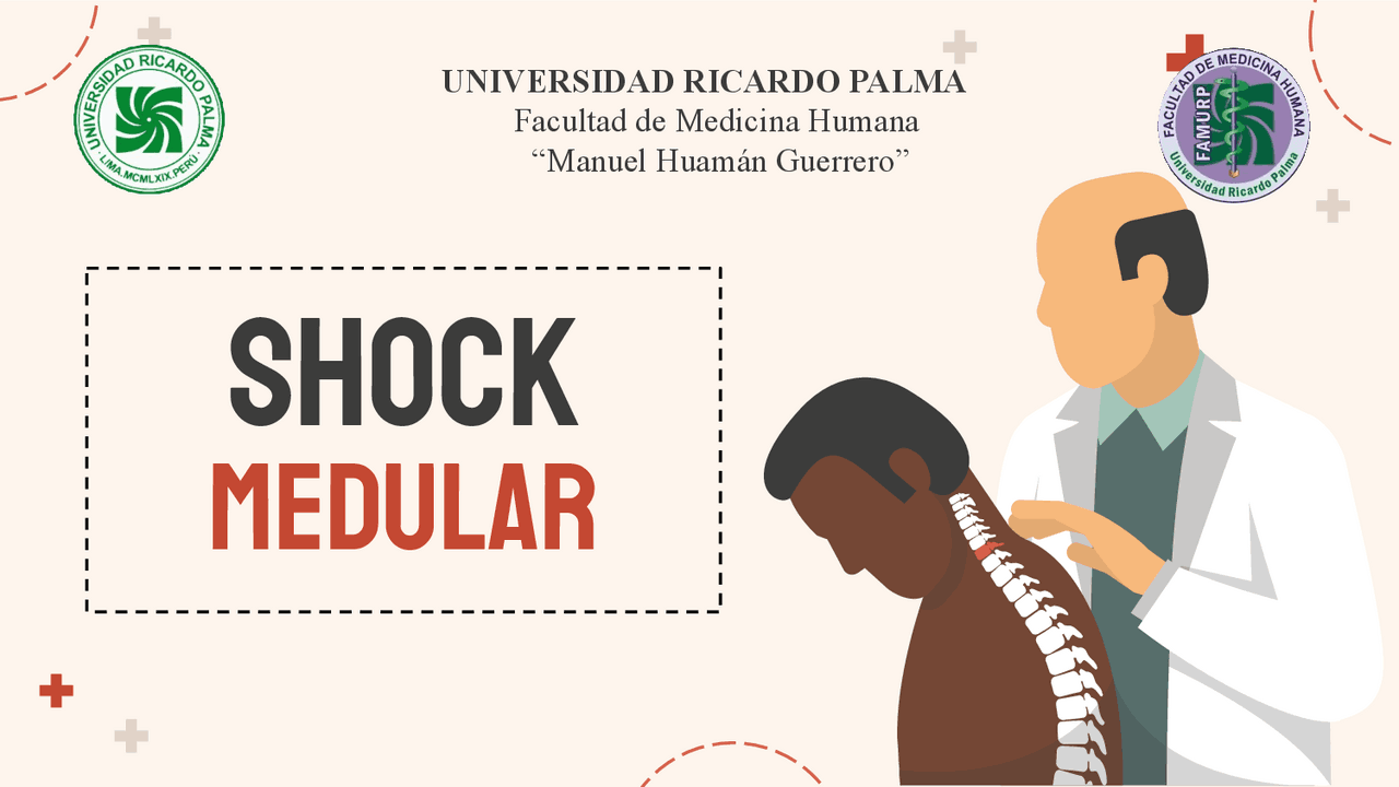 CHOQUE MEDULAR - SHOCK MEDULAR | Diapositivas de Medicina | Docsity