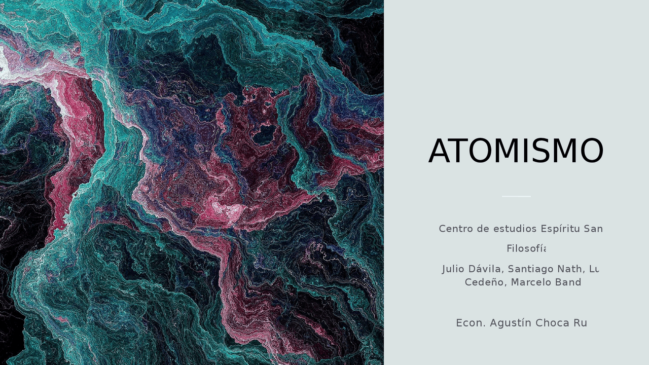 Introducción al Atomismo: Orígenes, Principios y Exponentes Clásicos y ...