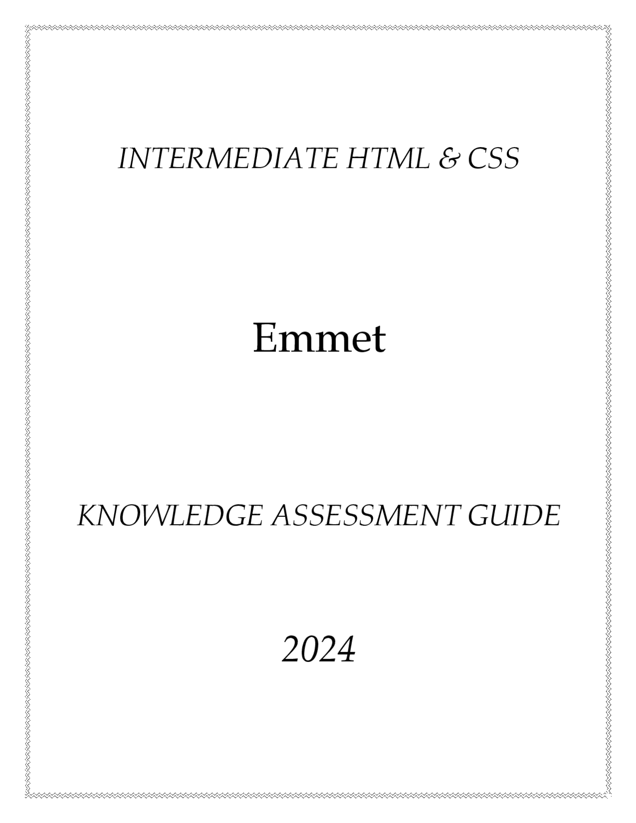 Emmet Abbreviations | Exams Computer Science | Docsity