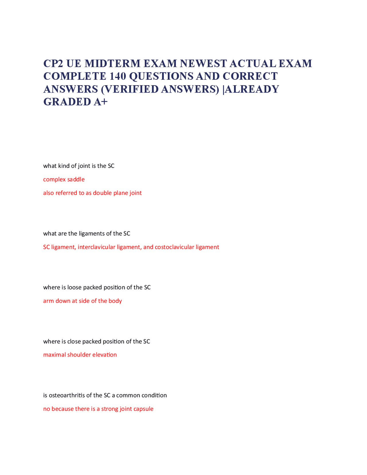 CP2 UE MIDTERM EXAM NEWEST ACTUAL EXAM COMPLETE 140 QUESTIONS AND ...