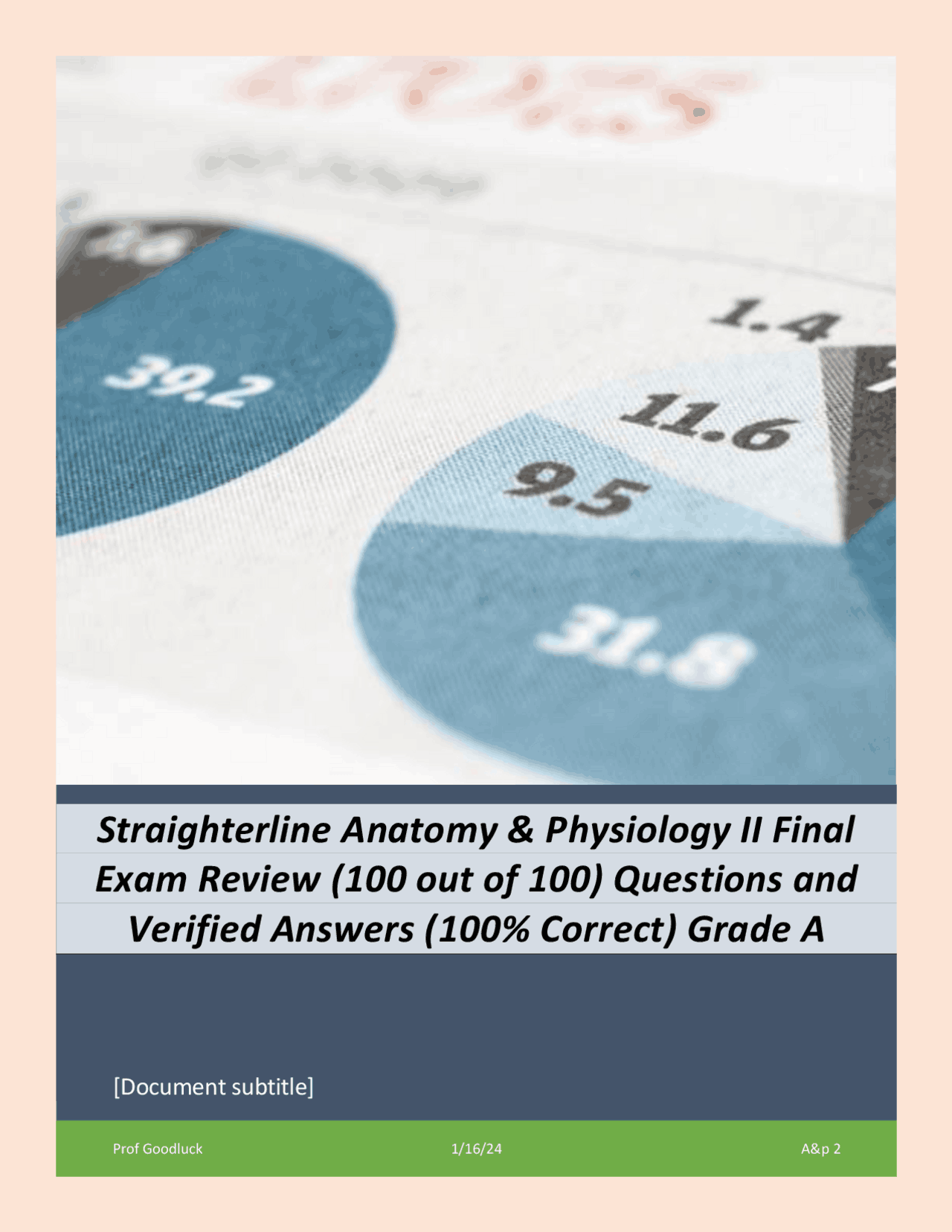 Straighterline Anatomy & Physiology II Final Exam Review (Latest Update ...