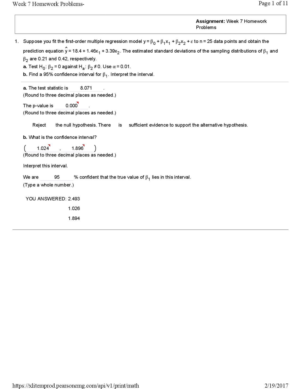 MATH 533 WEEK 7 HOMEWORK - CONTAINS 100% CORRECT ANSWERS | Quizzes Mathematics | Docsity