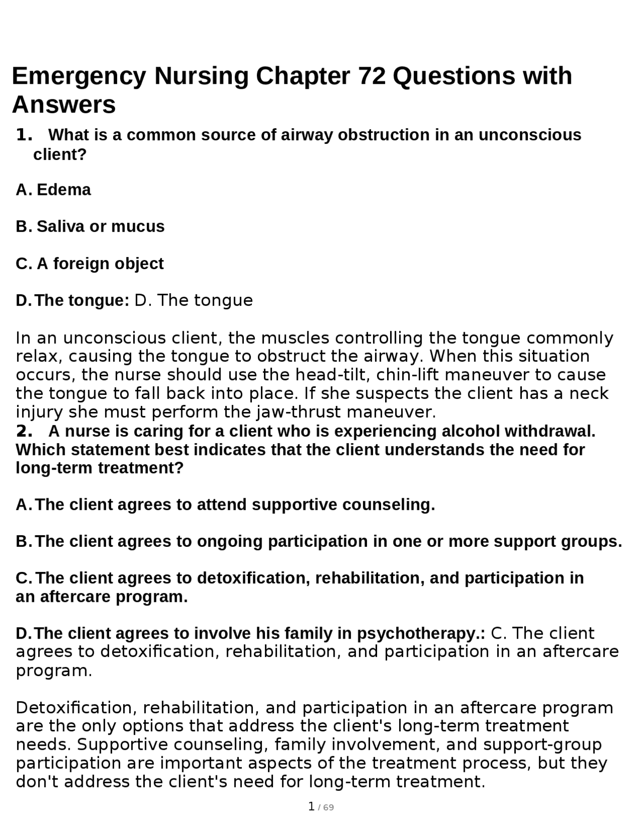 Emergency Nursing Care for Trauma and Overdose Patients | Exams Nursing ...
