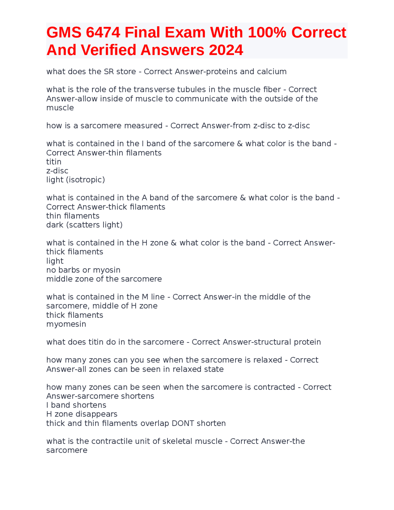 GMS 6474 Final Exam With 100% Correct And Verified Answers 2024 | Exams Advanced Education | Docsity