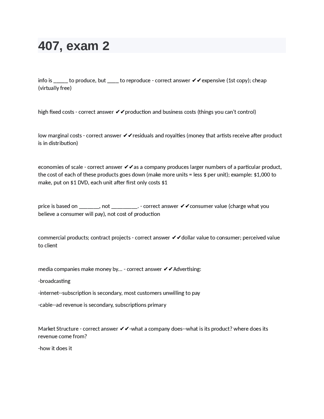 407, exam 2 questions with complete solutions | Exams Nursing | Docsity