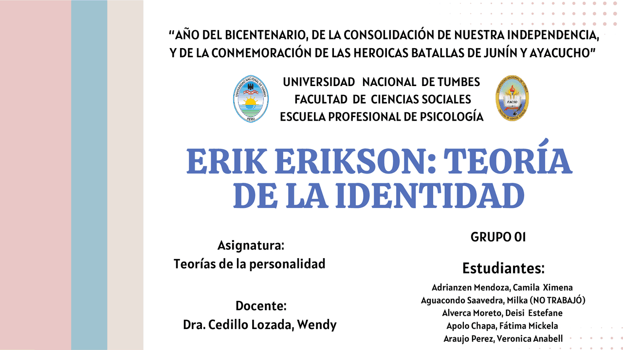 La teoría de la identidad de Erik Erikson | Resúmenes de Psicología de la Personalidad | Docsity