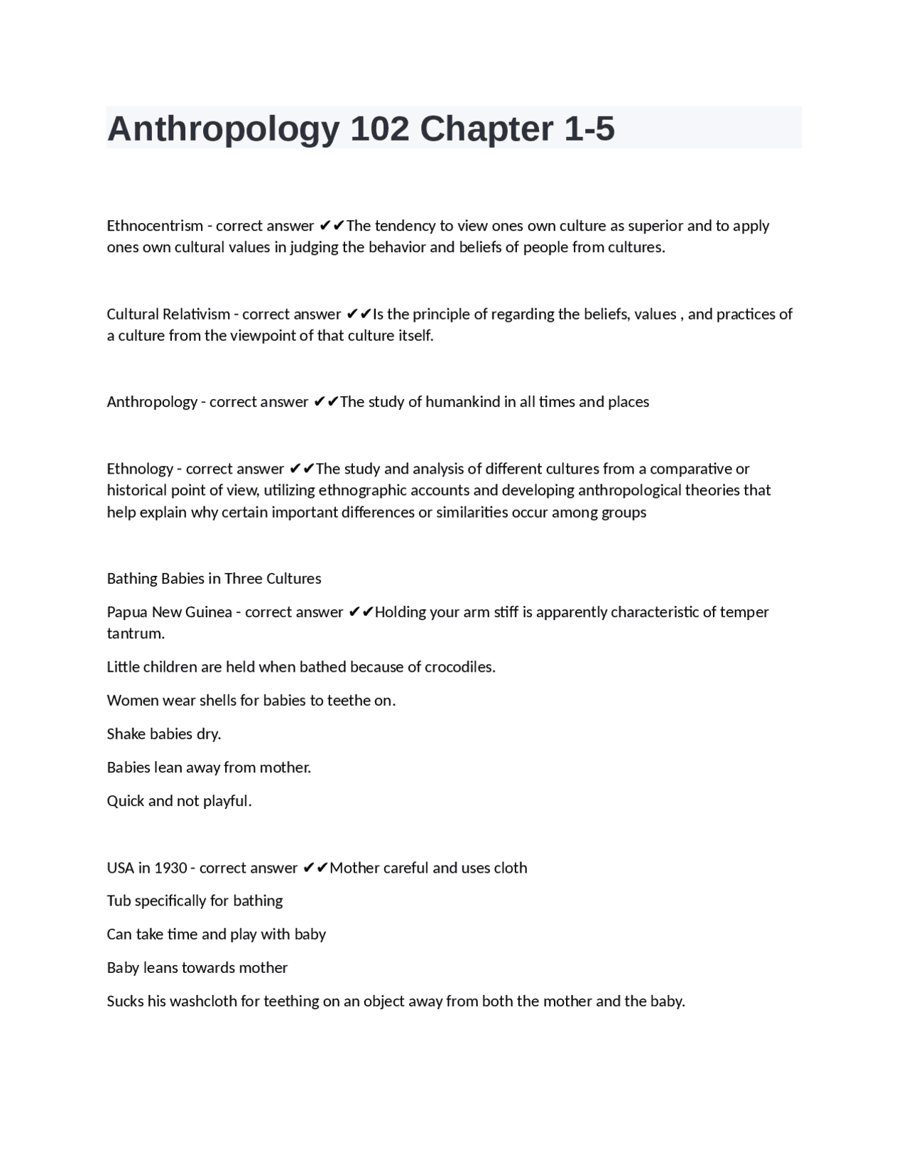 Anthropology 102: Exploring Cultural Diversity and Human Behavior ...