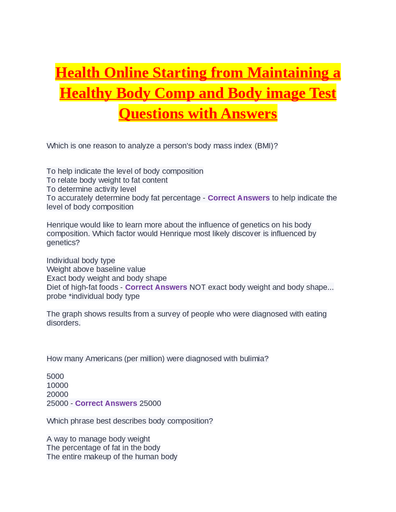 Health Online Starting from Maintaining a Healthy Body Comp and Body ...