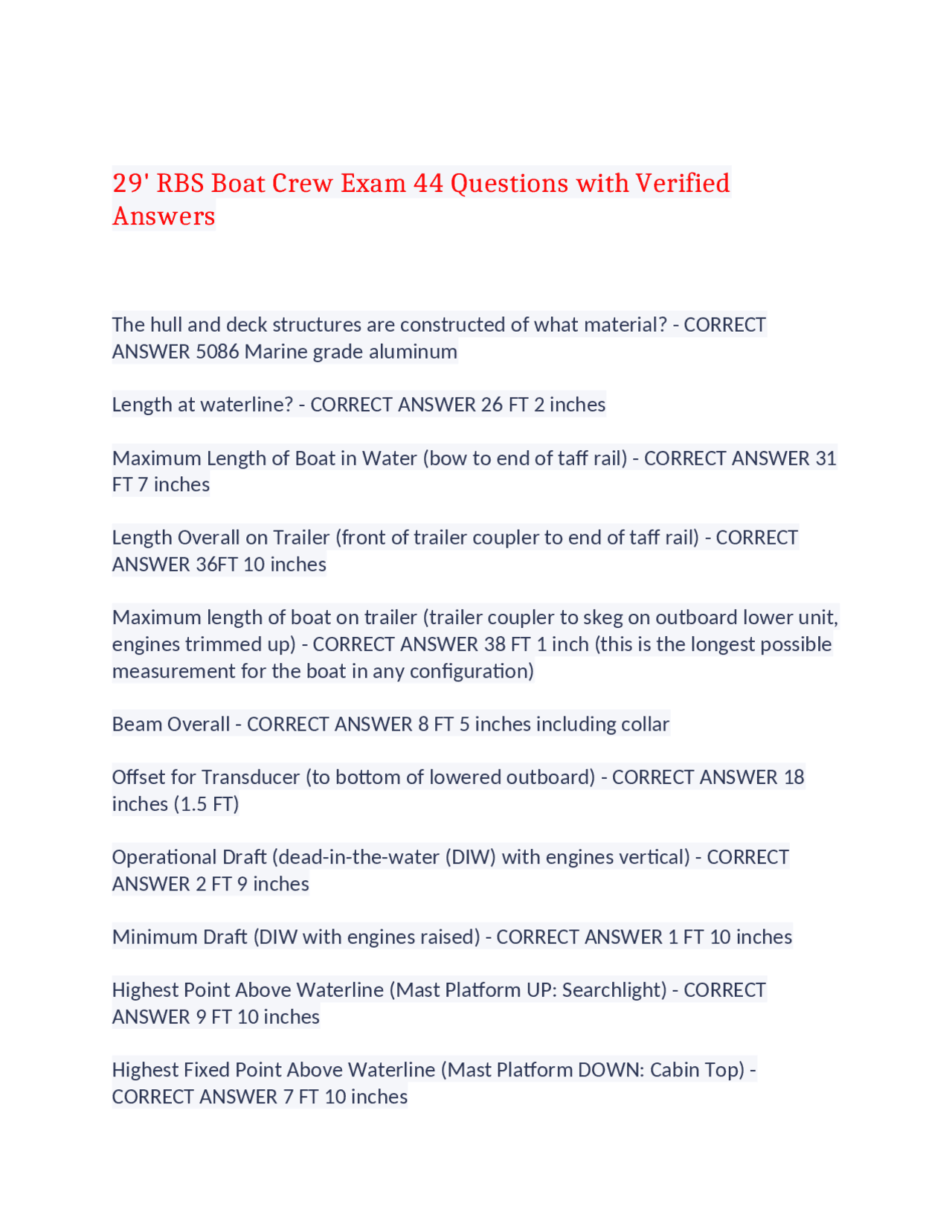29 RBS Exam 55 Questions with Answer Latest,100% CORRECT | Exams ...