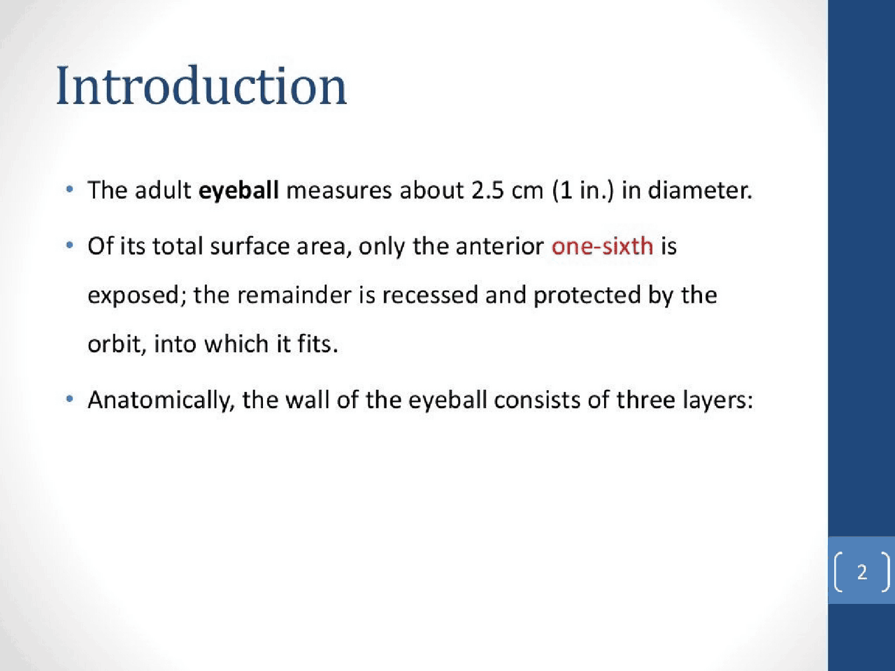 Anatomy of eye Presentation | Slides Nursing | Docsity