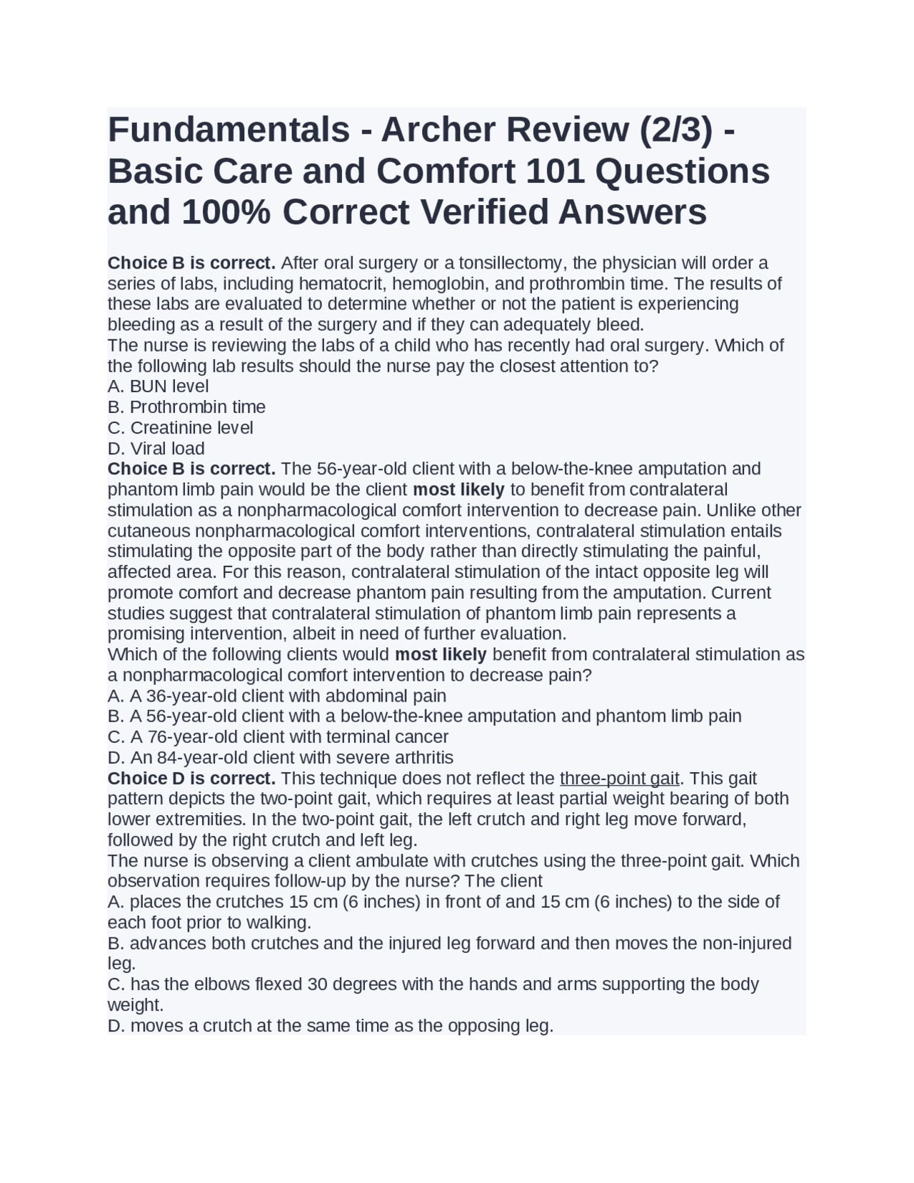 Fundamentals - Archer Review (2/3) - Basic Care and Comfort 101 ...