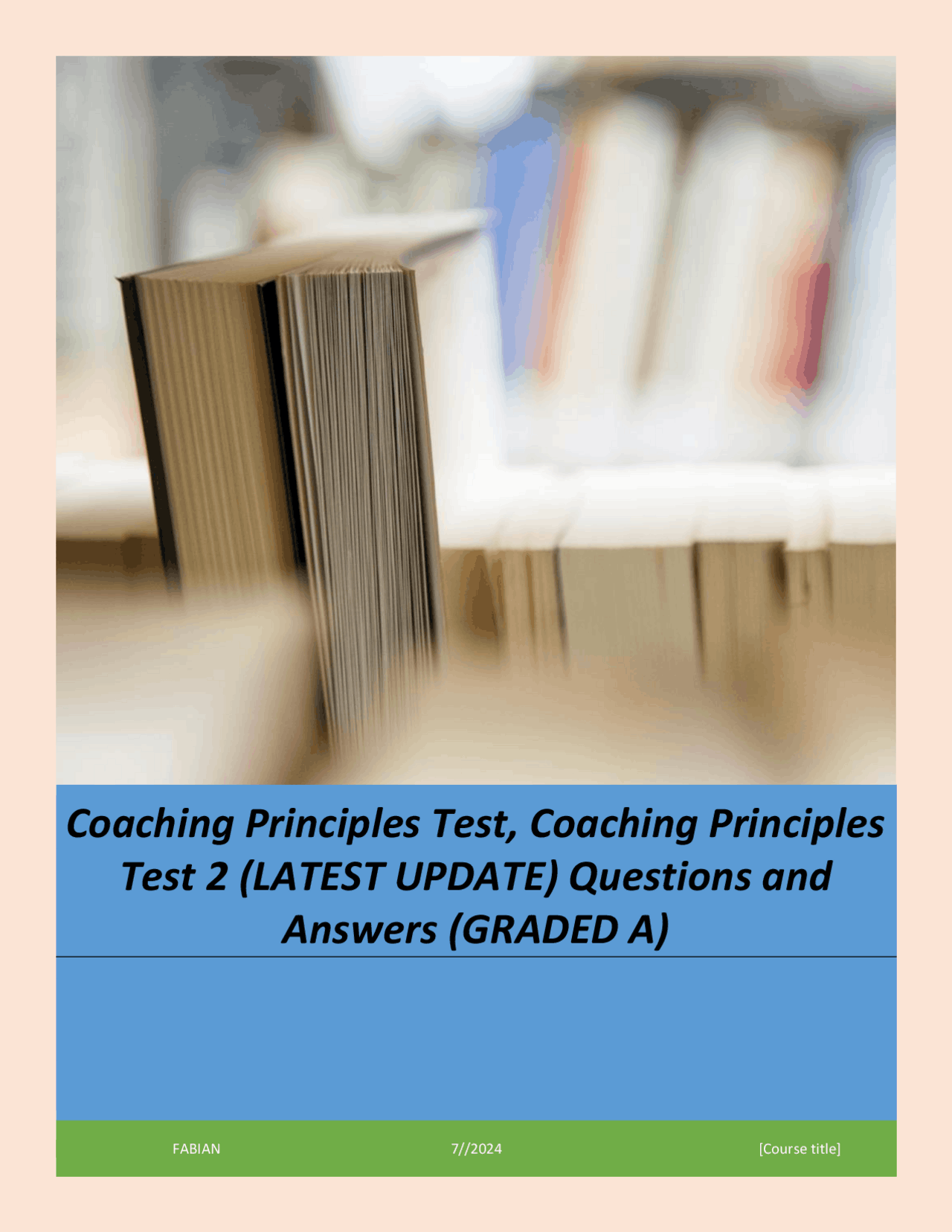 Coaching Strategies and Athlete Development | Exams Sport Studies | Docsity