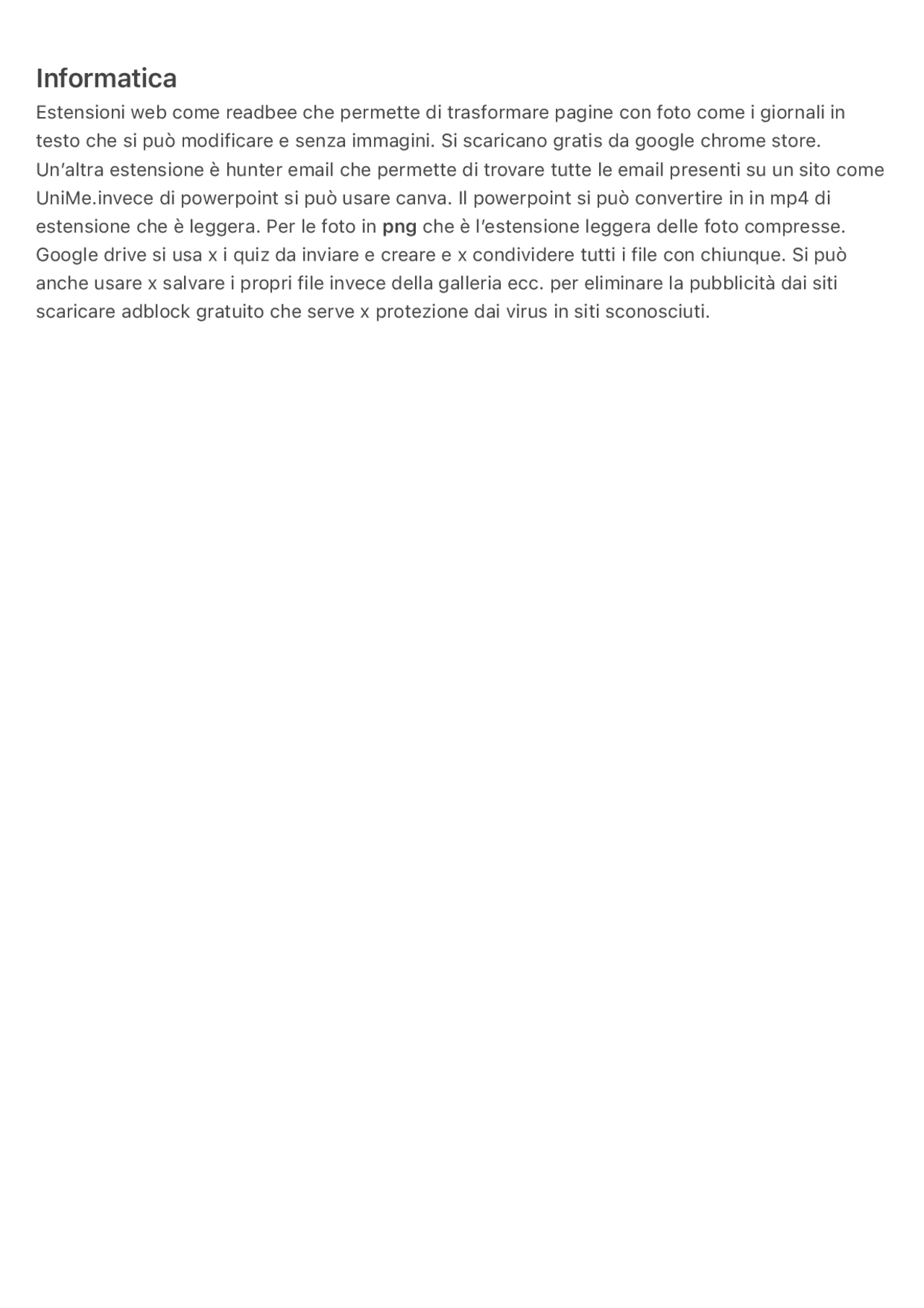 Basi informatiche concetti | Schemi e mappe concettuali di Fondamenti di informatica | Docsity