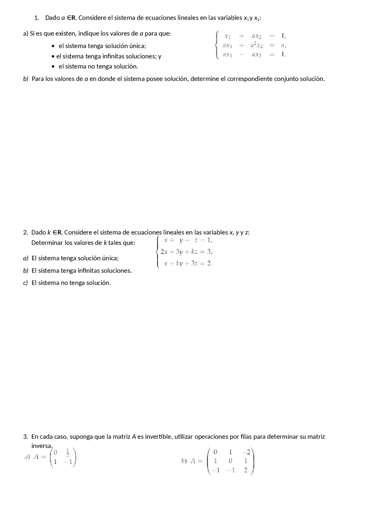 deber 4 de deberes de algebra lineal | Ejercicios de Álgebra | Docsity