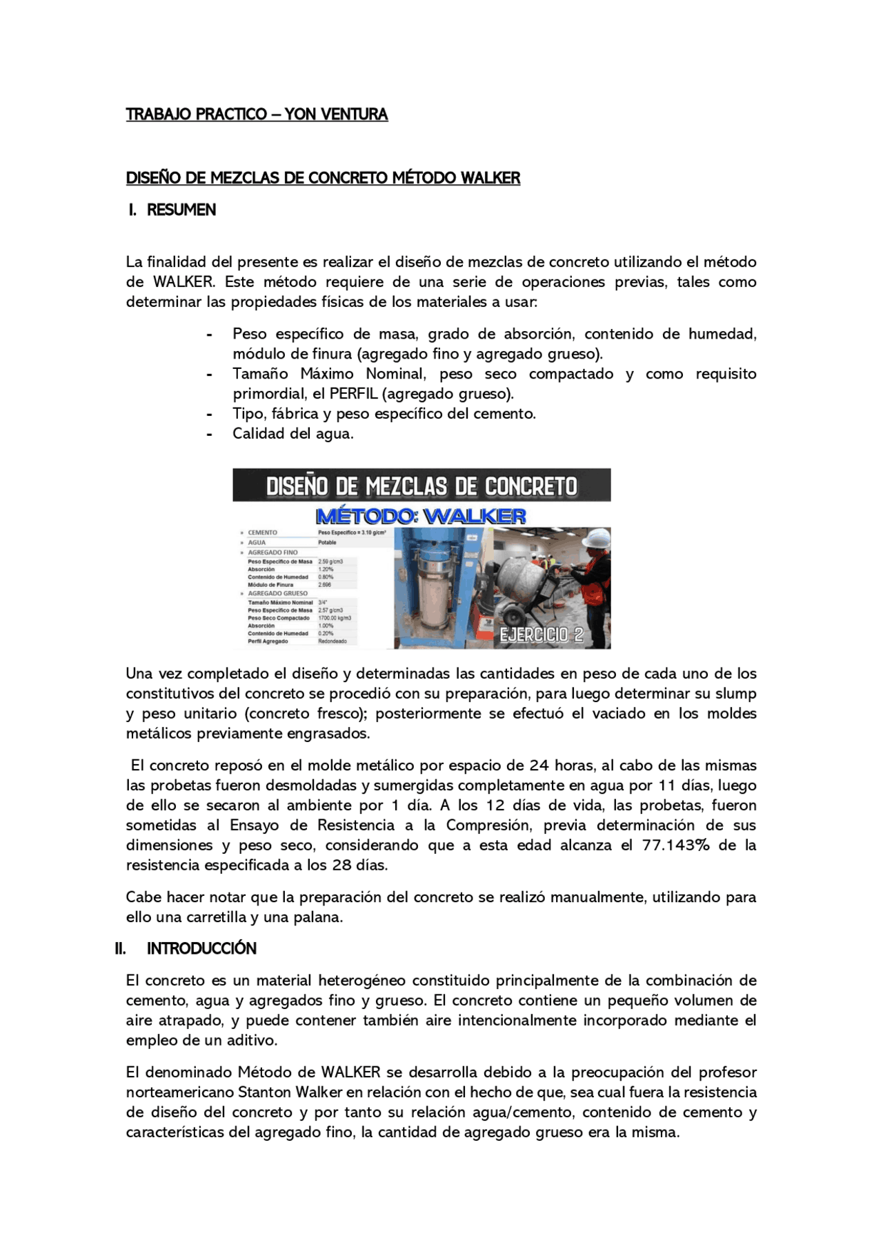 DISEÑO DE MEZCLA DE CONCRETO MÉTODO WALKER | Ejercicios de Tecnología ...