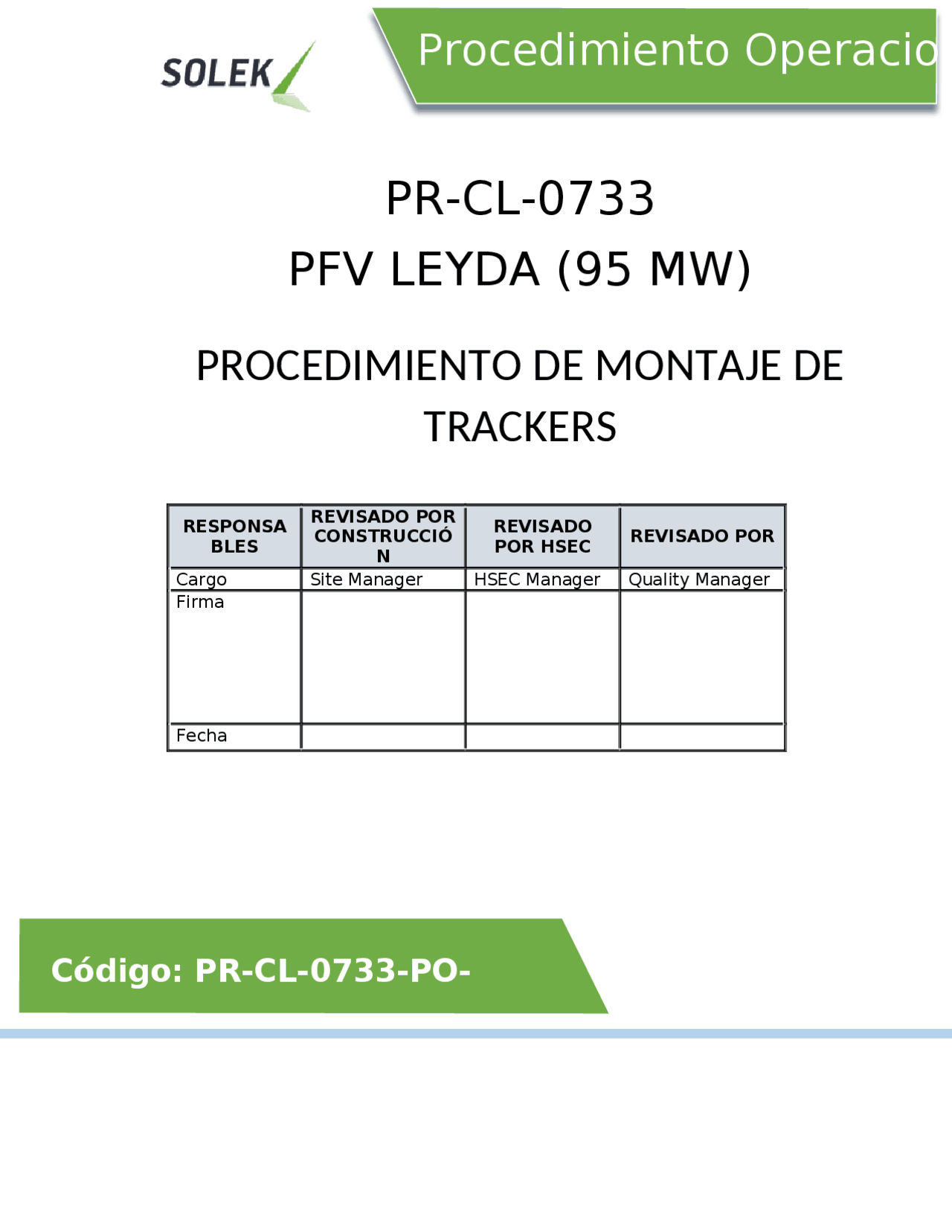 Procedimiento de montaje de estructura Rack para paneles solares ...