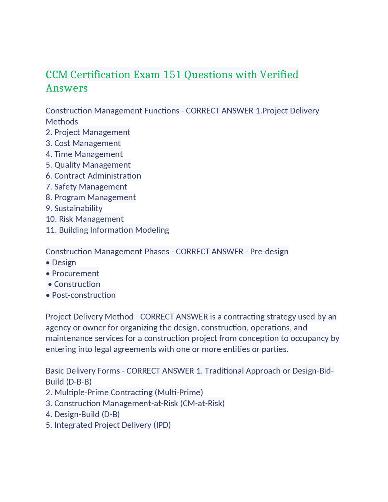 Building Information Modeling (BIM) in Construction Management | Exams ...