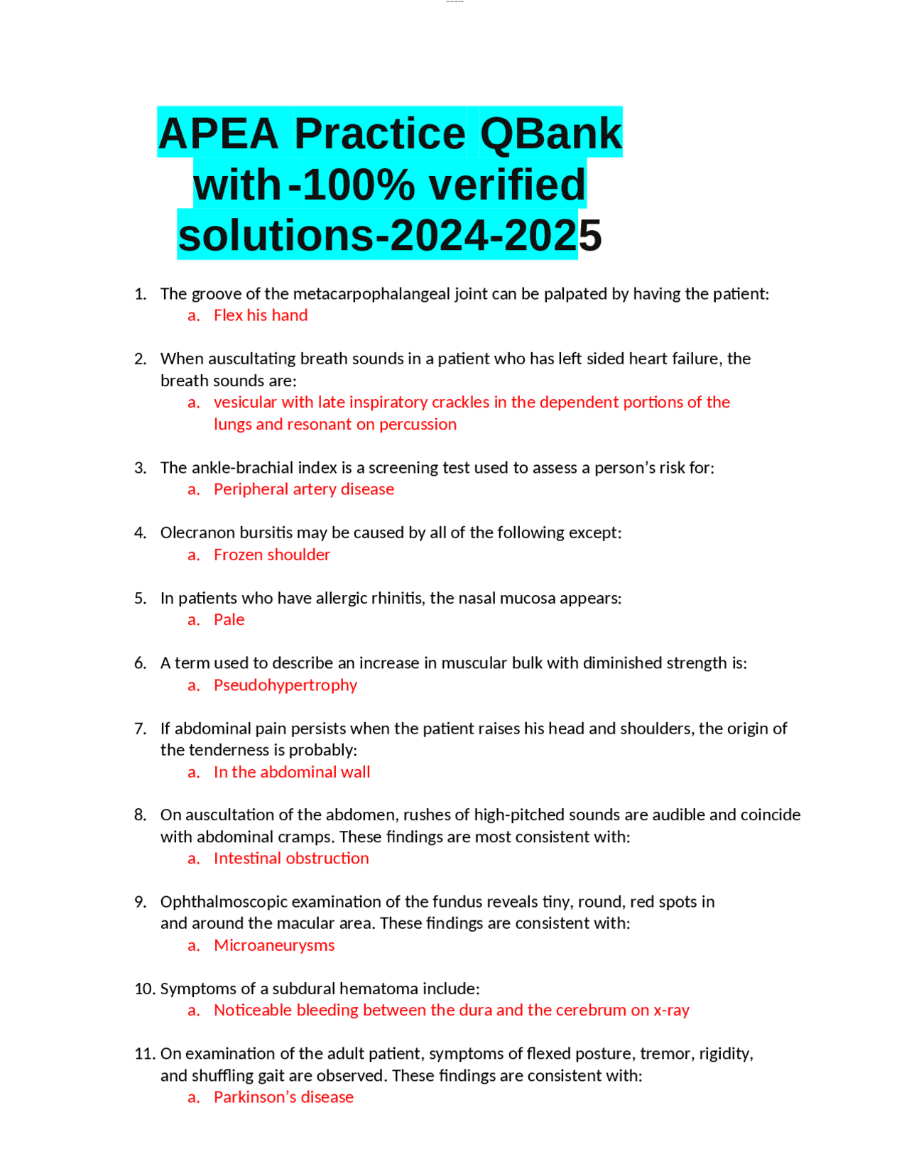 APEA Practice QBank with -100% verified solutions-2024-2025.docx ...